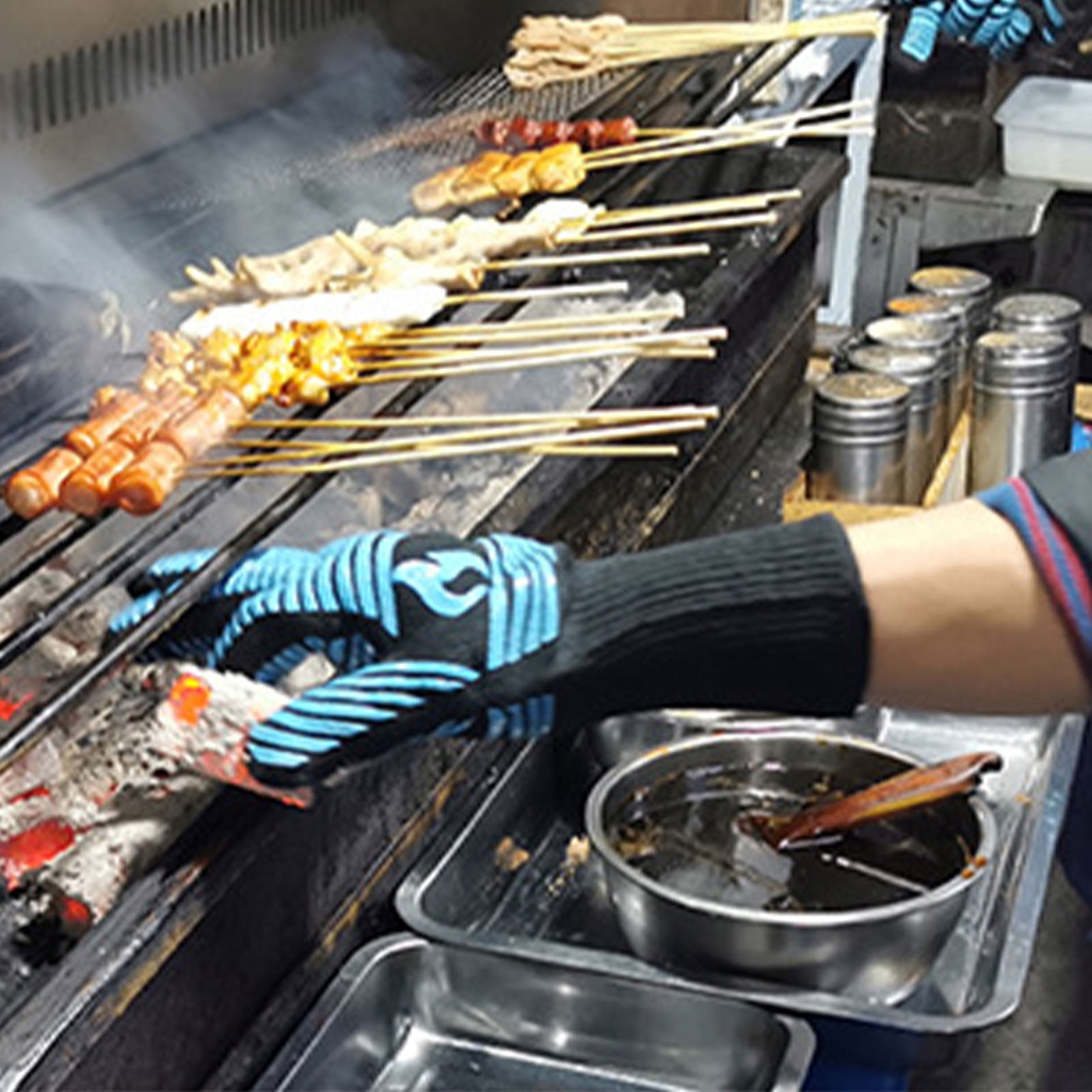 Wholesale tumgatte BBQ Barbecue Glove Heat Insulation Anti-scalding BBQ ...