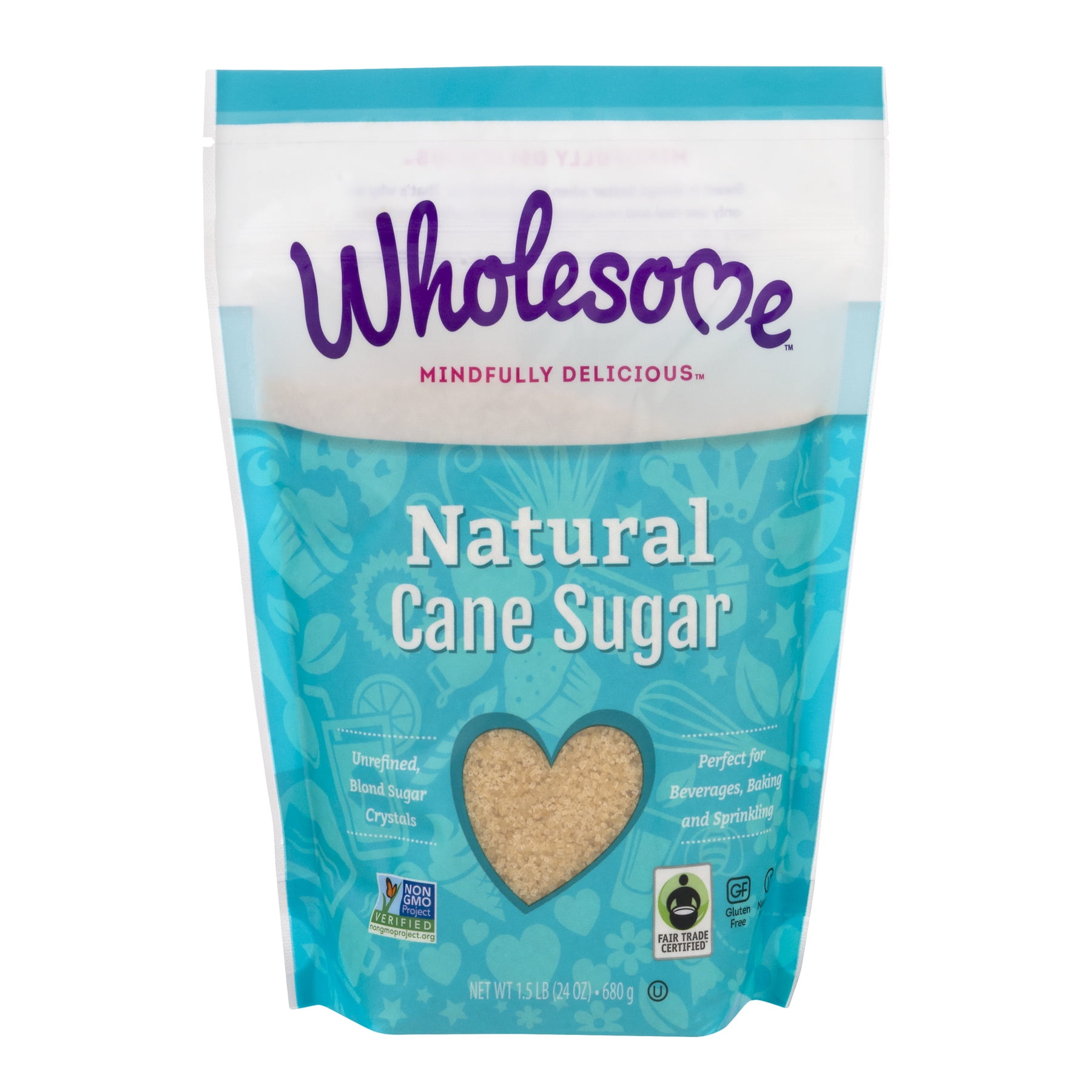 Wholesome, Cane Sugar, 1.5 Lb, Natural Evaporated Non-GMO Fair Trade ...