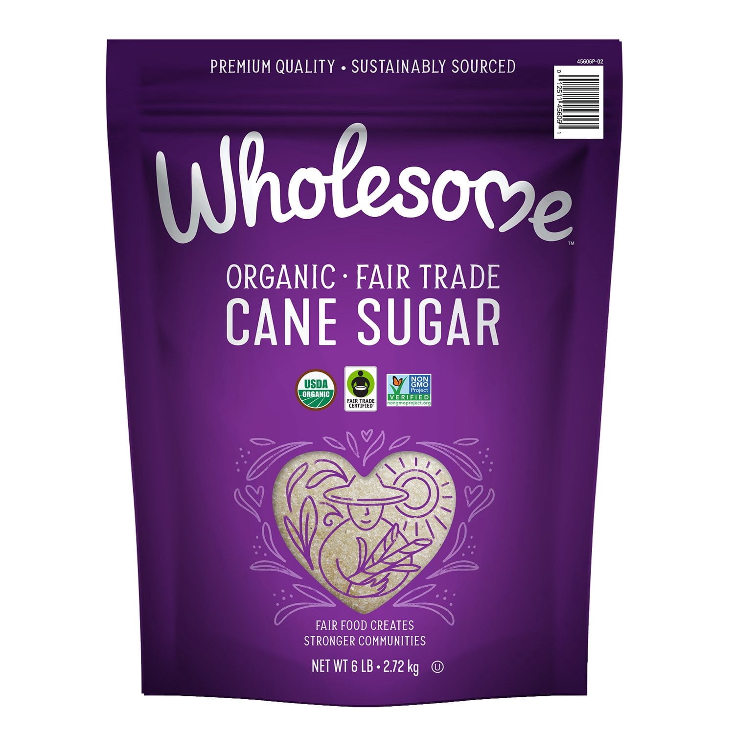 Wholesome Organic Cane Sugar, Natural, Non-GMO, Vegan (6 lbs ...