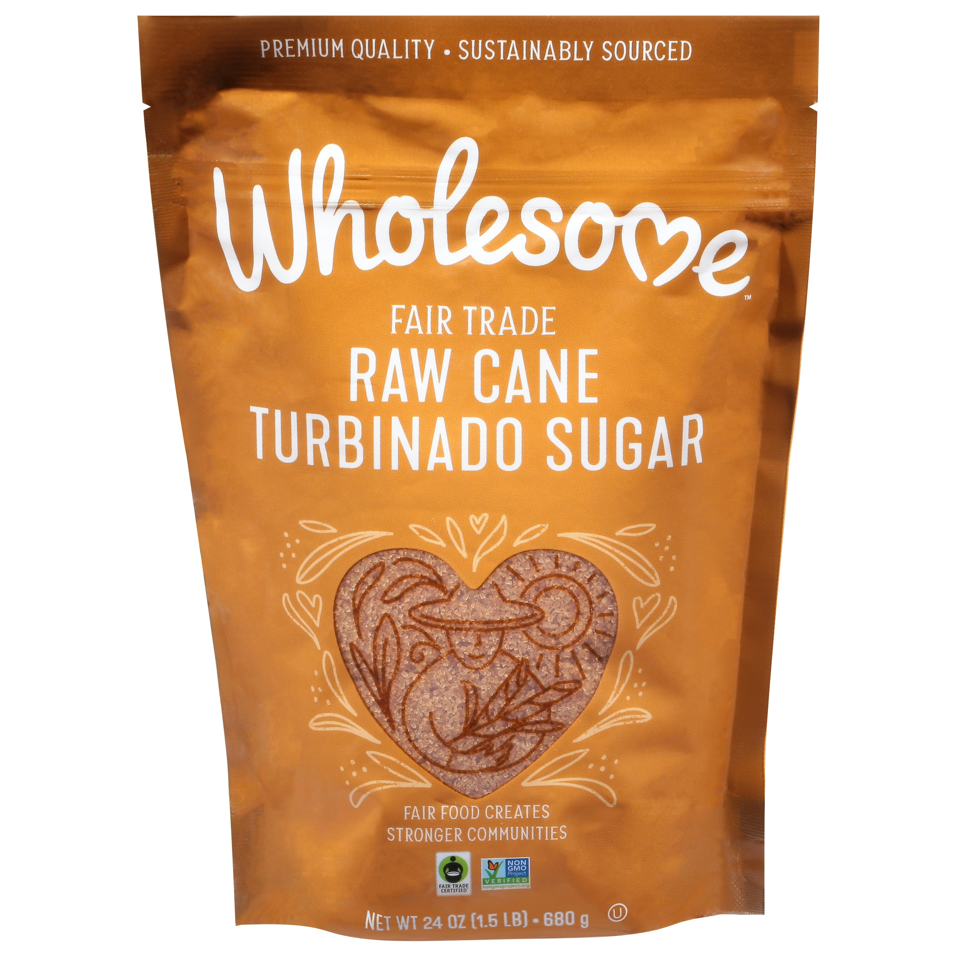 Wholesome Organic Raw Cane Sugar 24 oz (Pack of 12) - Walmart.com