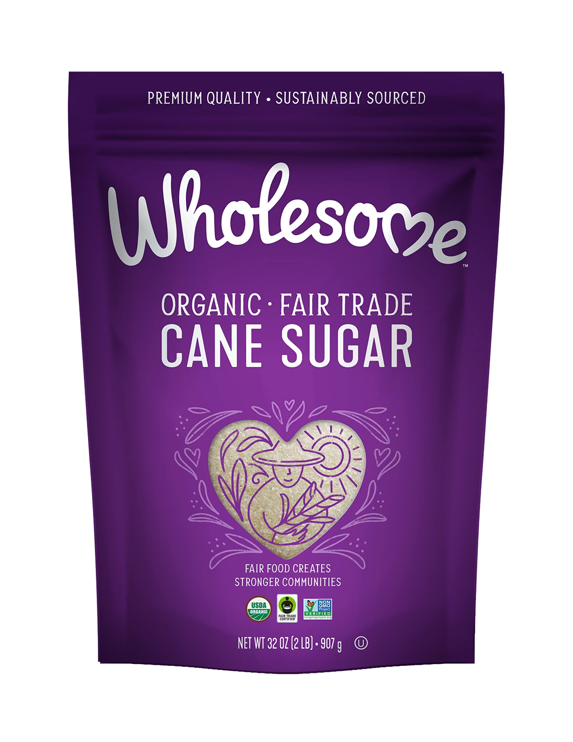 Wholesome Sweeteners 32-Ounce Organic GGA1 Cane Sugar, Fair Trade, Non ...