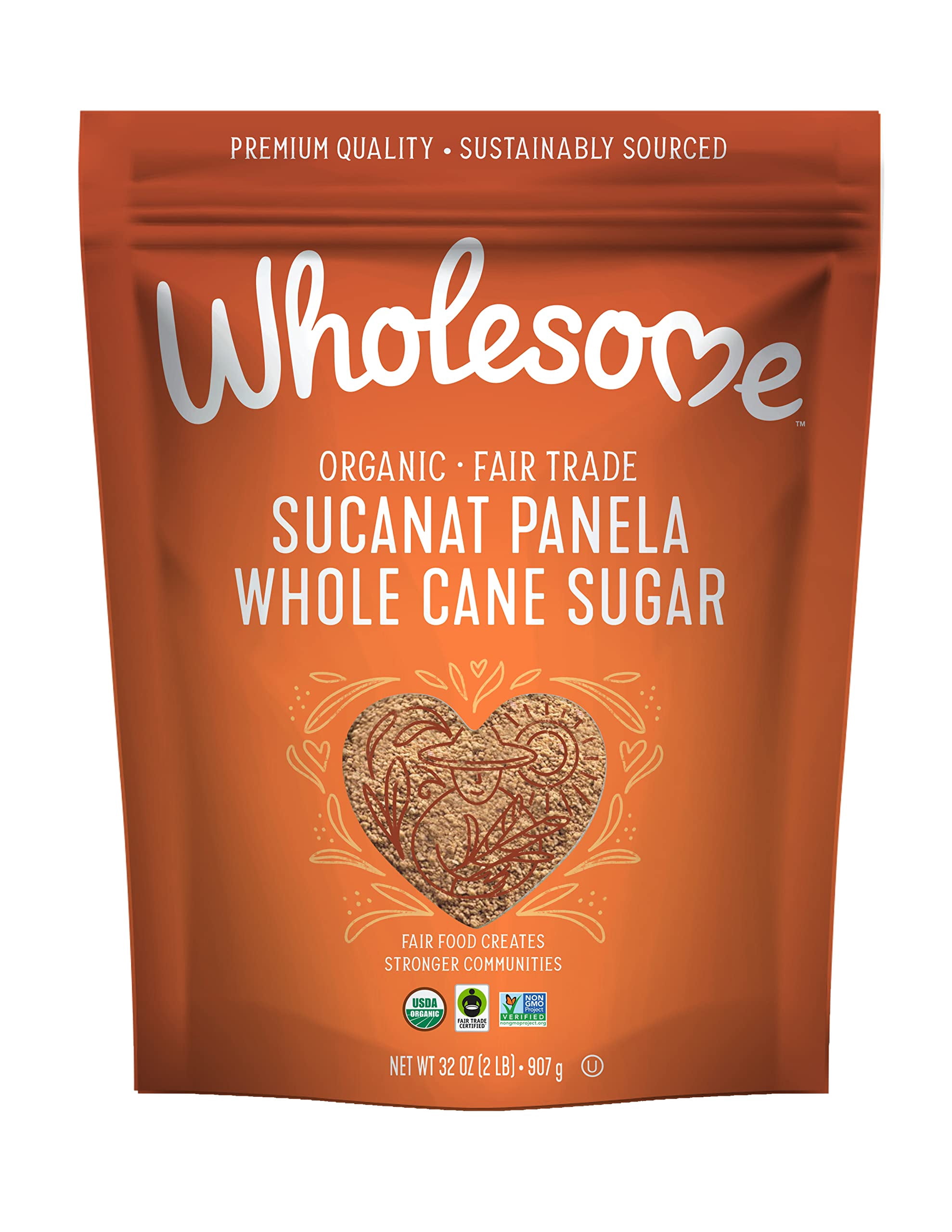 Wholesome Sweeteners 32-Ounce Organic OKA4 Sucanat Panela Whole Cane ...