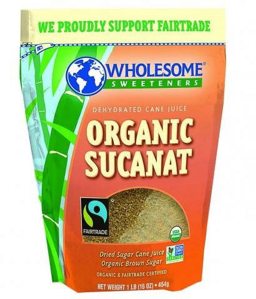 Wholesome Sucanat Panela Whole Cane Sugar, 16 oz, Moist Fine-Grained ...