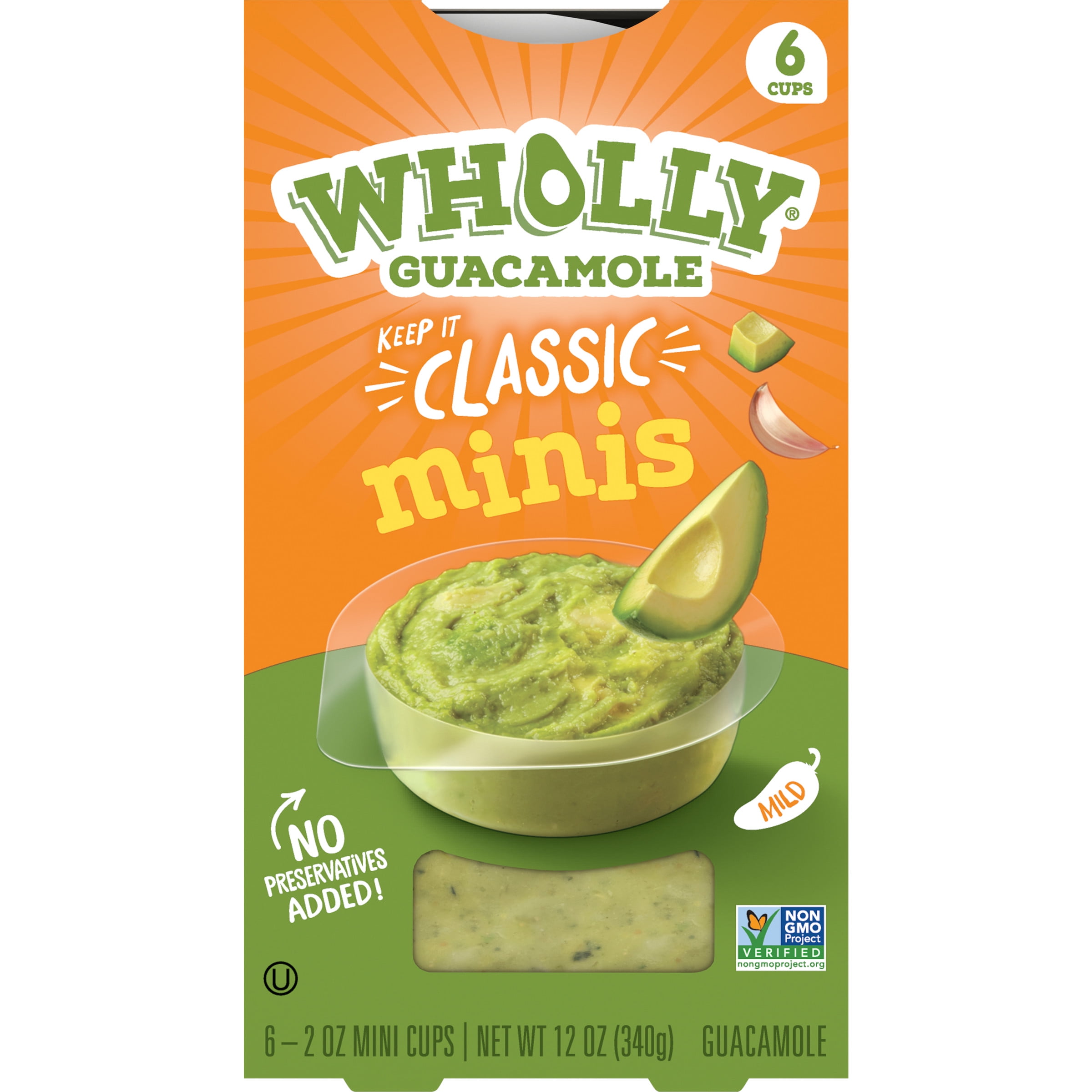 WHOLLY GUACAMOLE Minis Paste, Classic, 12oz, 6 Pack - Walmart.com