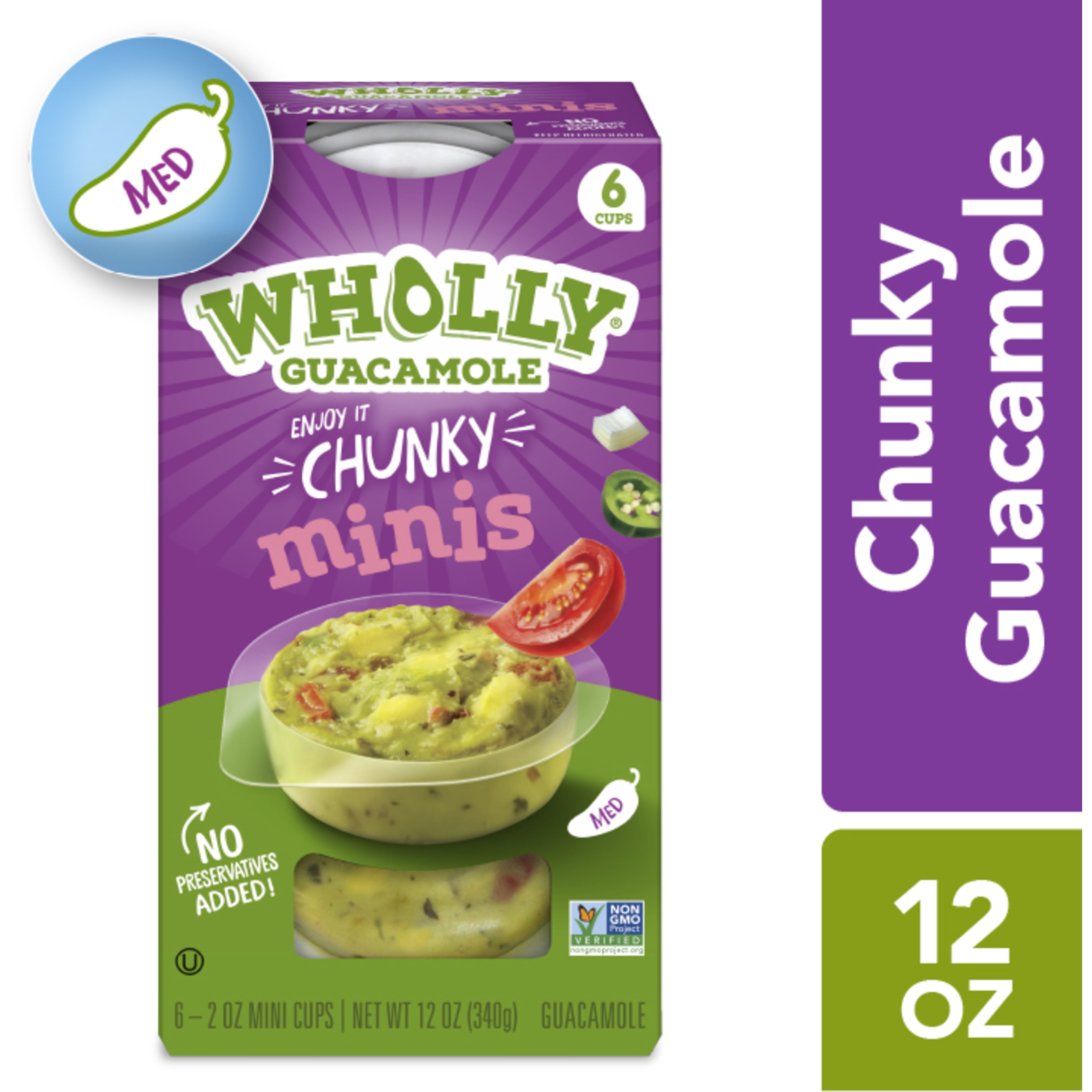 Wholly Guacamole Spicy Homestyle Guacamole Minis, Spread, 2 oz 6 Ct ...