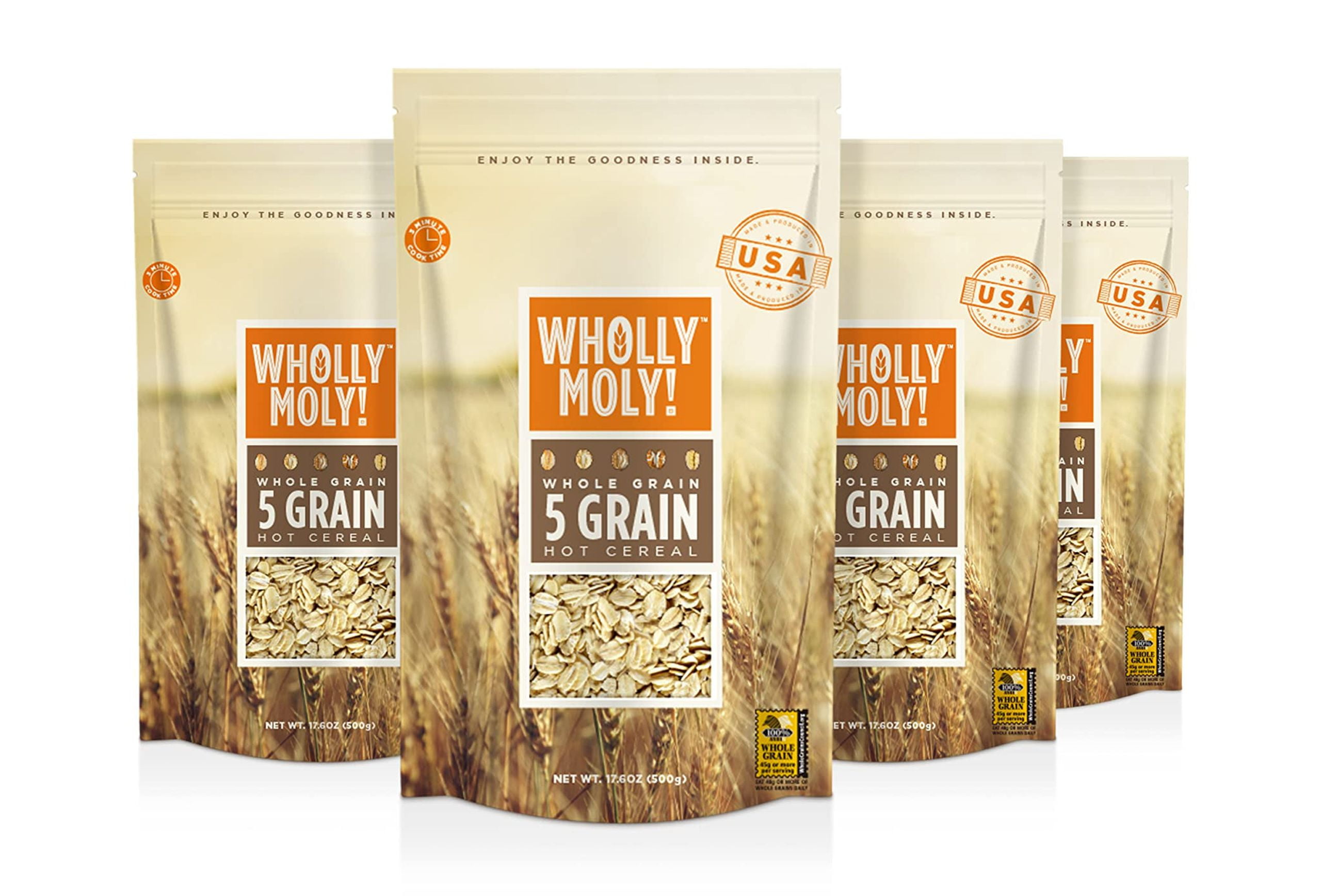 Wholly Moly! 5 Grains KEF16 Cereal, Multi-Grain Oatmeal of rye, barley ...