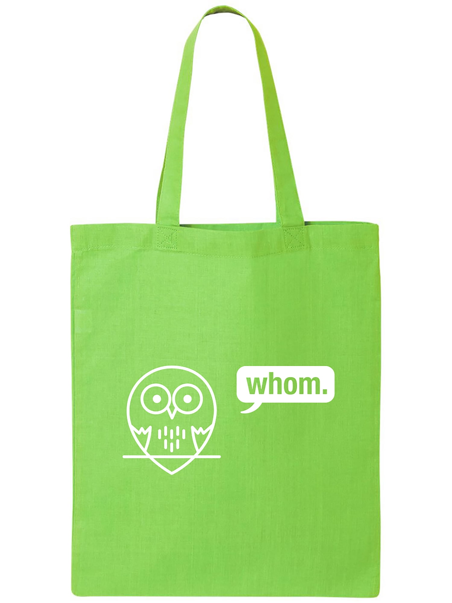 Whom (owl) Cotton Canvas Tote Bag - Walmart.com