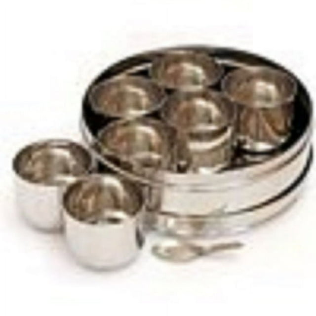 Whopper Stainless Steel Round Spices Box, Kitchen Masala Dabba, Spice ...