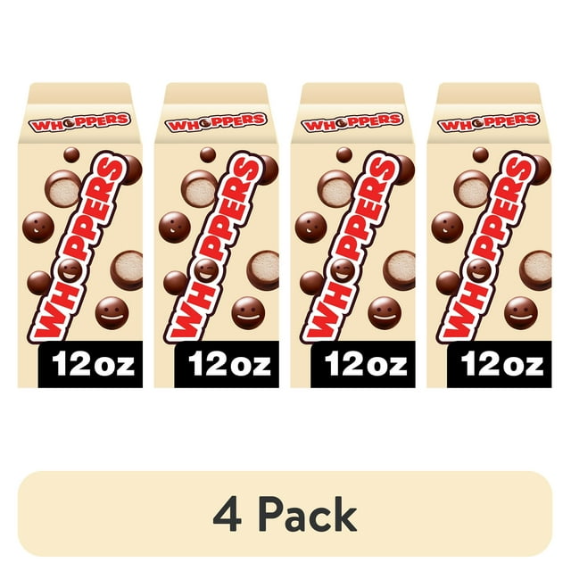 (4 pack) Whoppers Malted Milk Balls Candy, Box 12 oz - Walmart.com