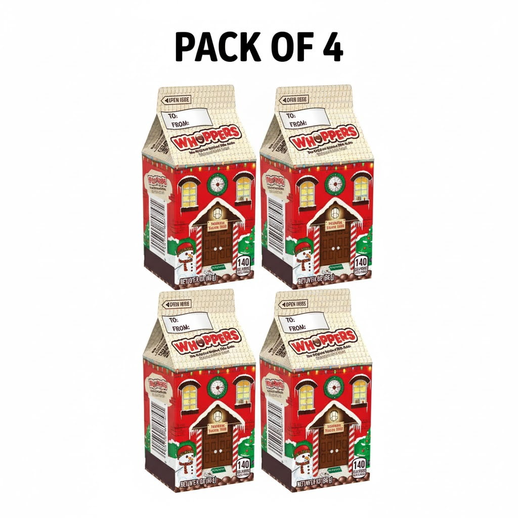 Whoppers Malted Milk Balls Christmas Candy, Carton 3 oz,4 PACK ...