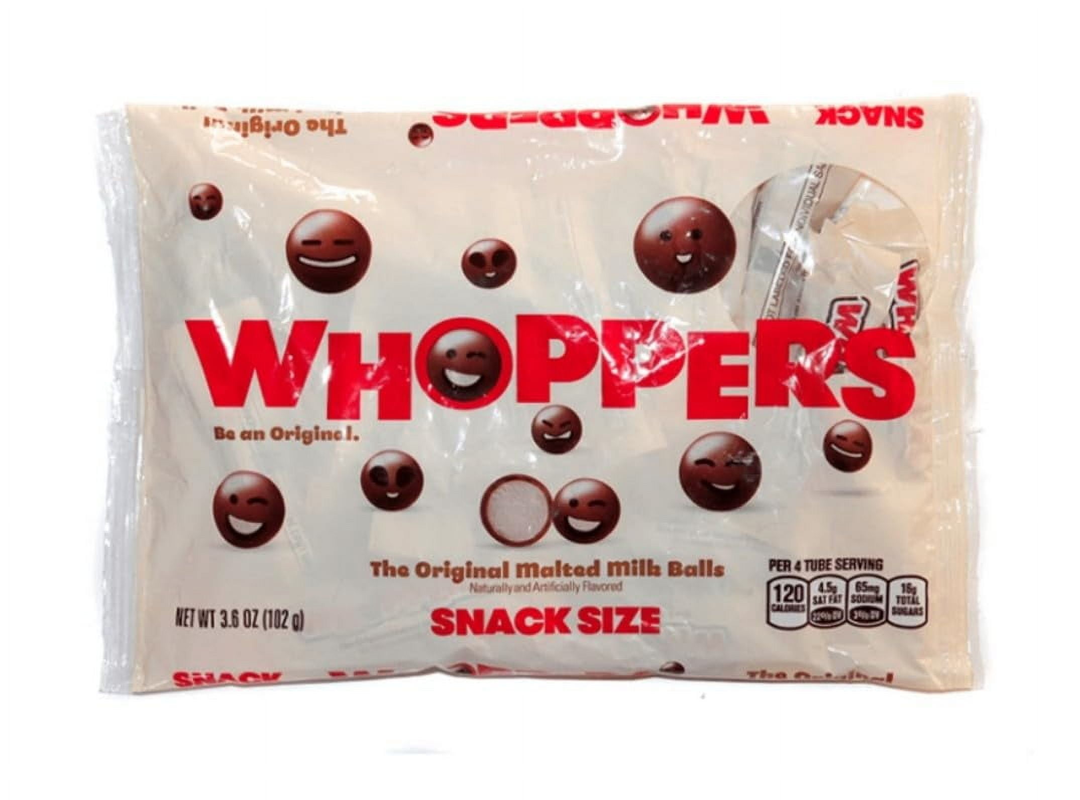 Whoppers Malted Milk Balls, DMF15 Snack Size packs, 3.6 oz bag ...