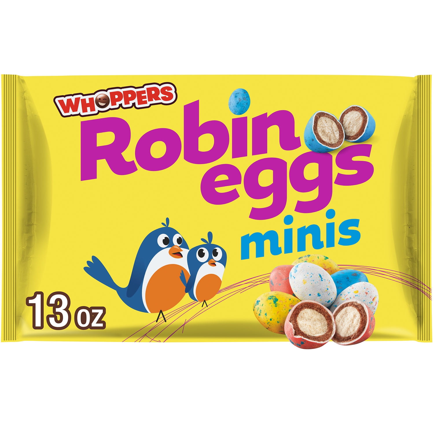Whoppers Robin Eggs Minis Malted Milk Balls, Shaped & Coated, Easter ...