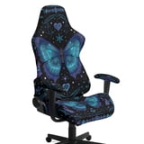 Whosucclay Butterfly Heart Print Gaming Chair Slipcover Stretch Gaming ...