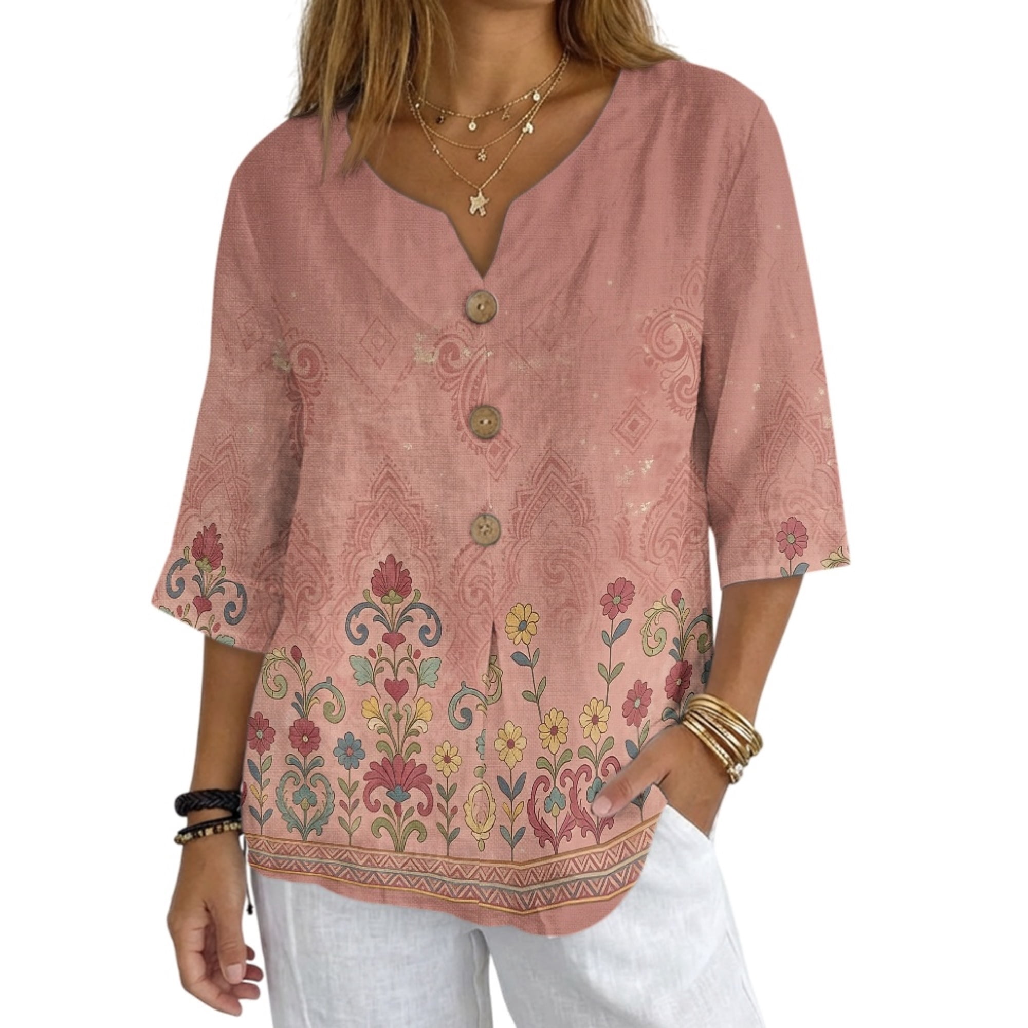 Whosucclay Casual Women's Blouse for Beach Spring, Button Down Daily ...