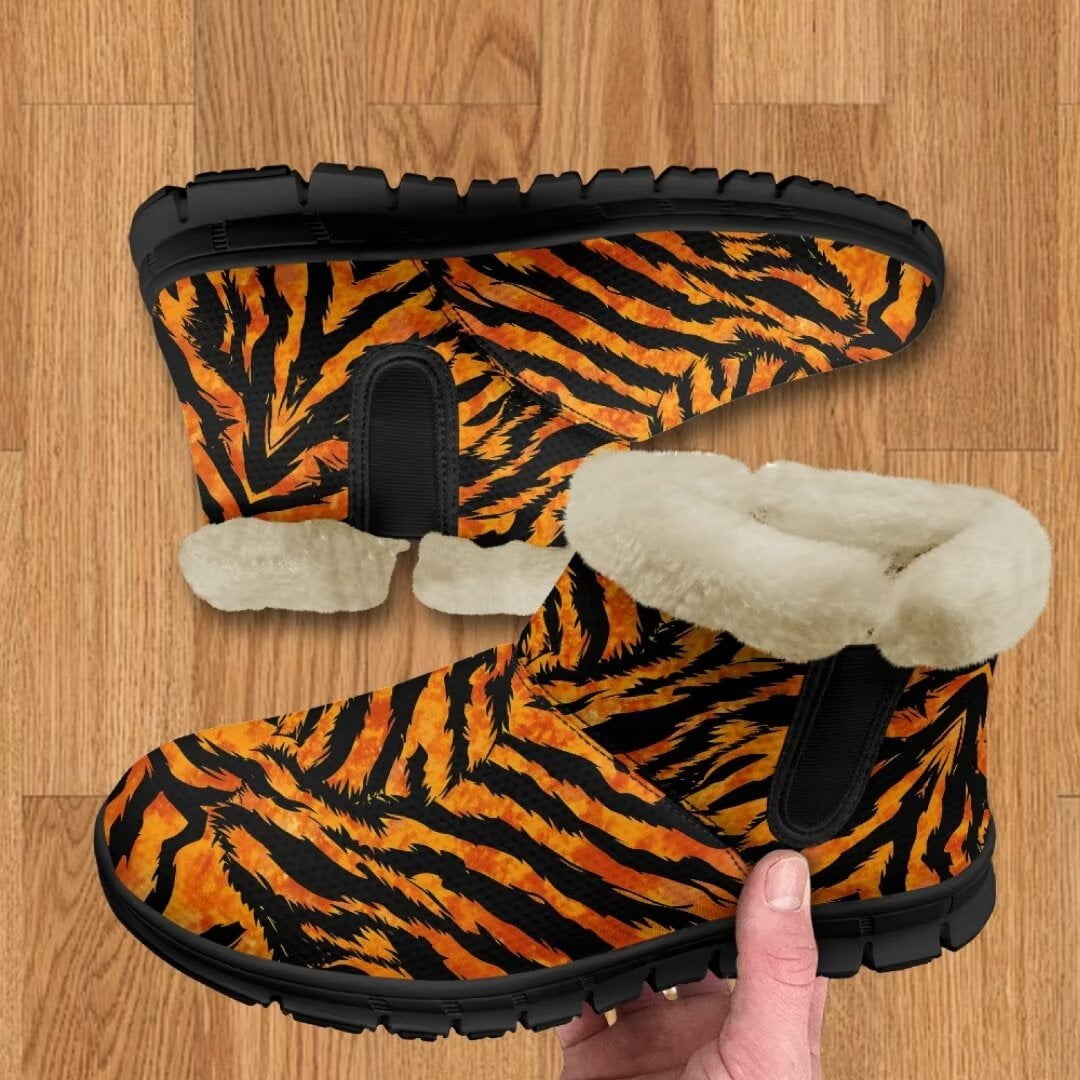 Whosucclay Flannel Womens and Girl Snow Boots Ankle Booties Waterproof ...