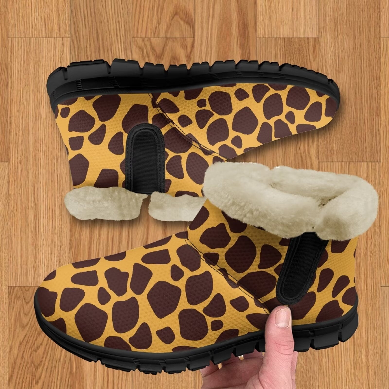 Whosucclay Flannel Womens and Girl Snow Boots Ankle Booties Waterproof ...