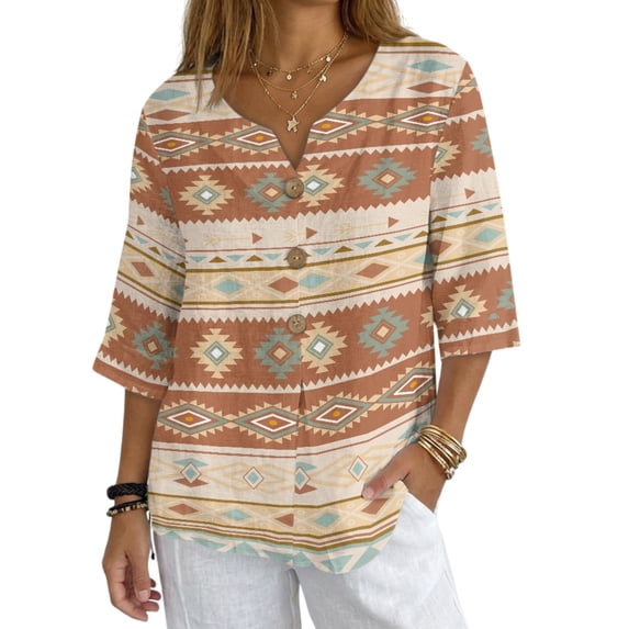 Whosucclay Lightweight Imitation Linen-Like Blouse for Summer Spring ...
