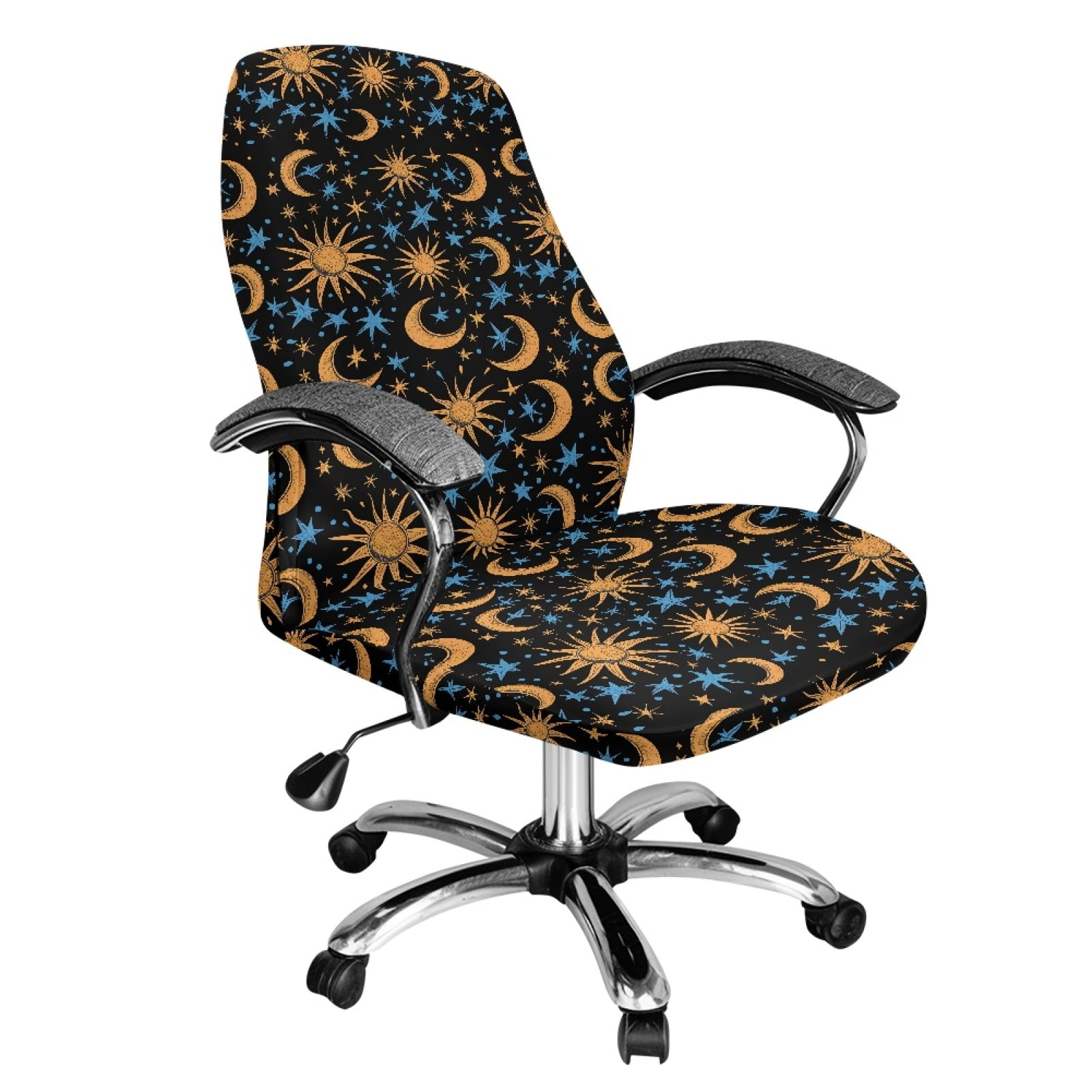 Whosucclay Moon Star Print Office Chair Cover, Spandex Rotating Chair ...