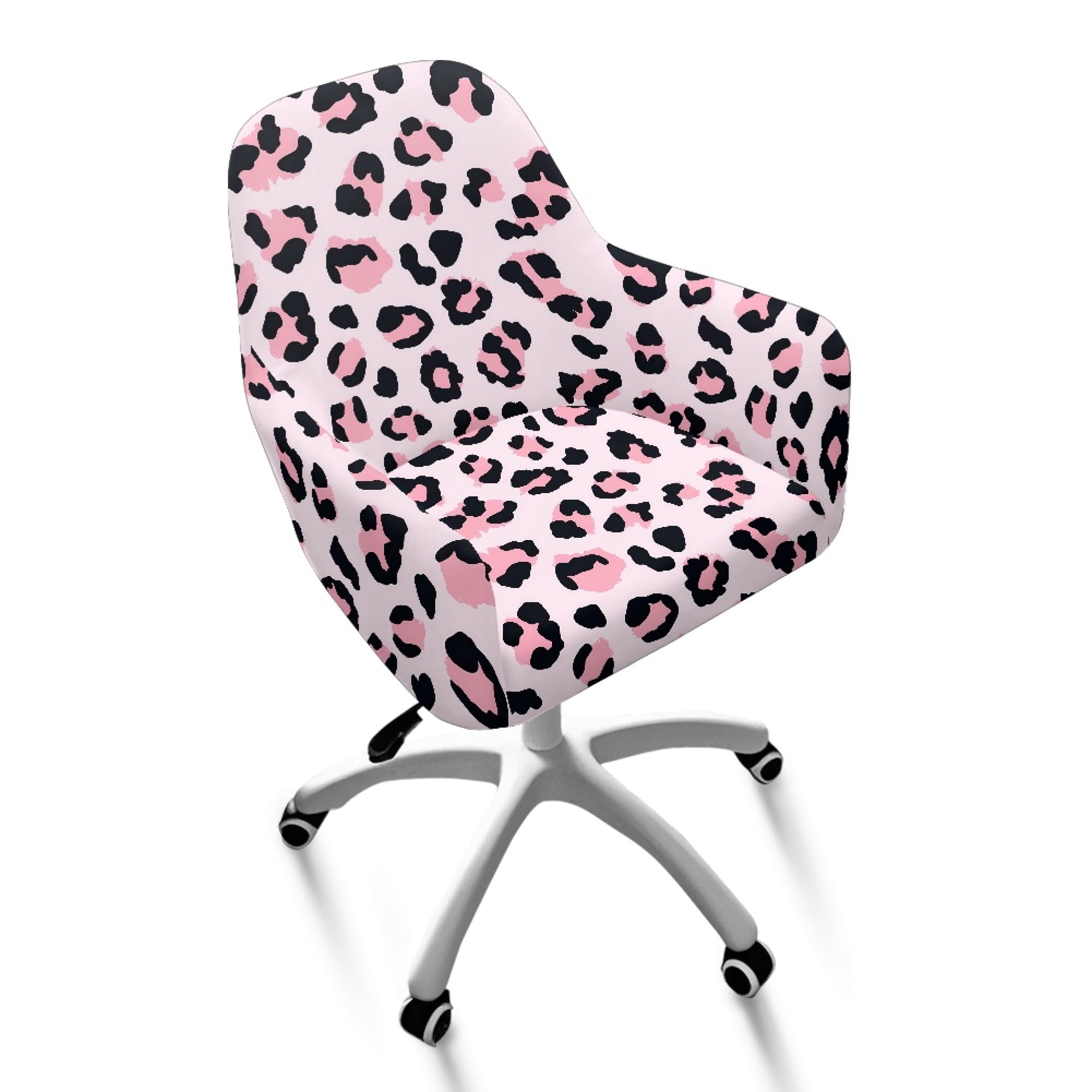 Whosucclay Pink Leopard Print Swivel Accent Chair Covers Removable ...