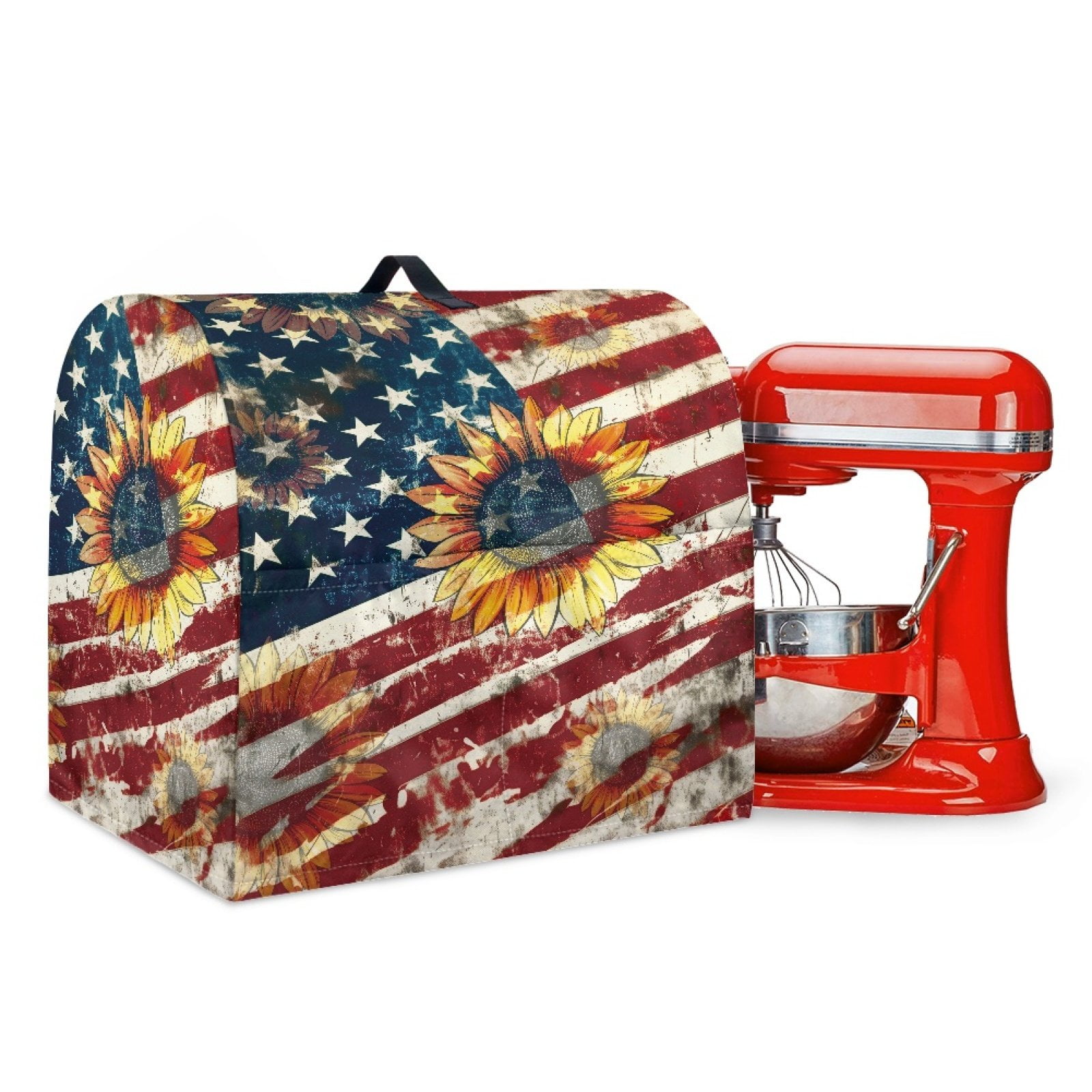Whosucclay Vintage Sunflower American Flag Print Mixer Cover Anti Dust ...