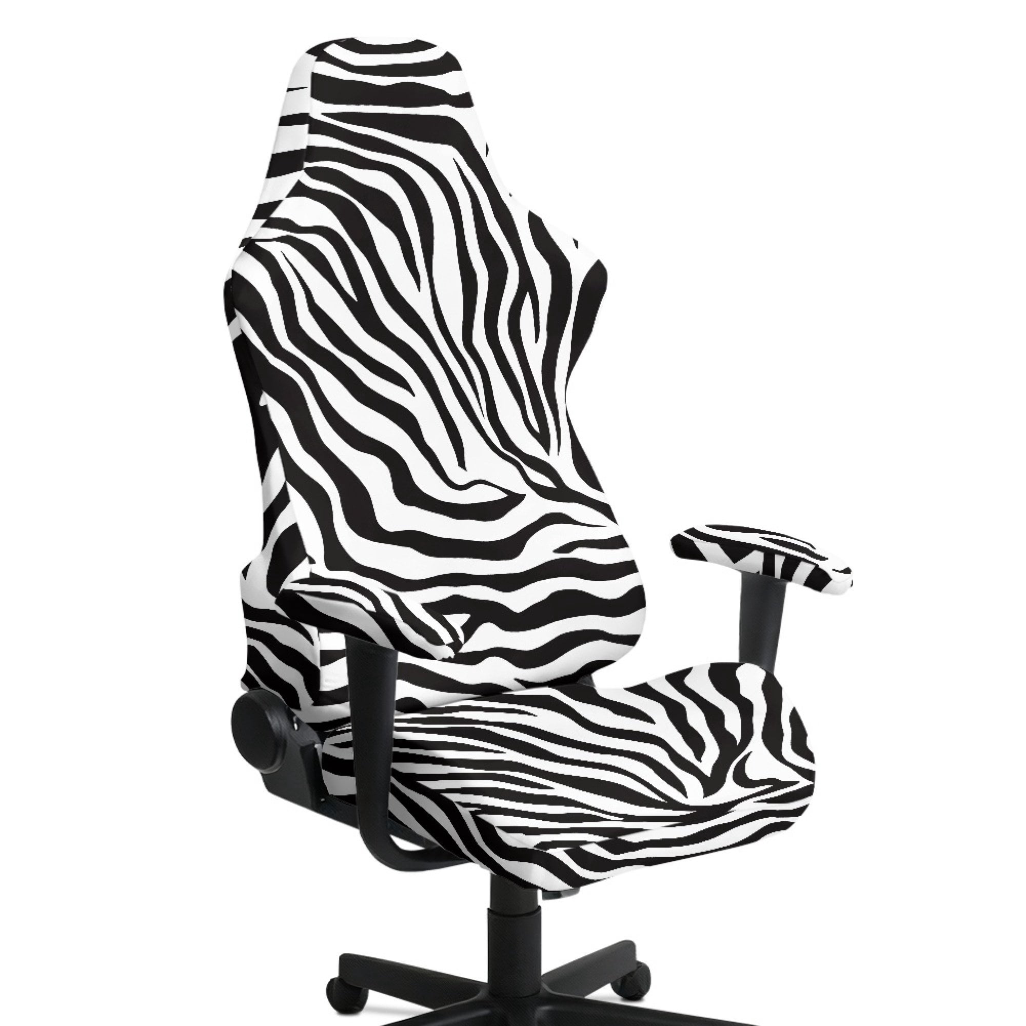 Whosucclay Zebra Stripe Print Gaming Chair Slipcover with Armrest ...