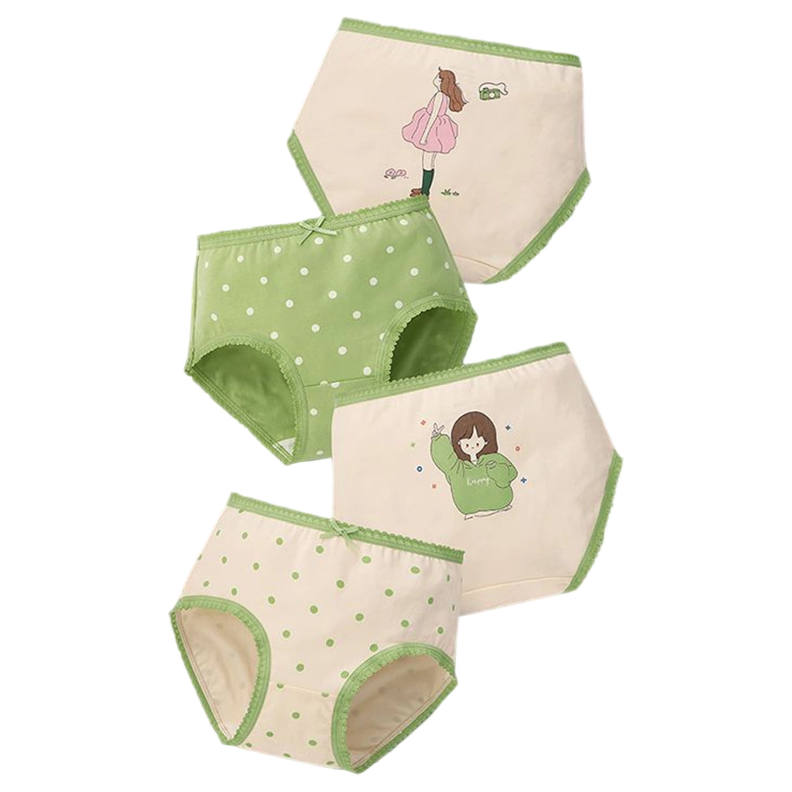 WhouRiu Big Girl' Underwear Elastic Waist Breathable Cotton Panties ...