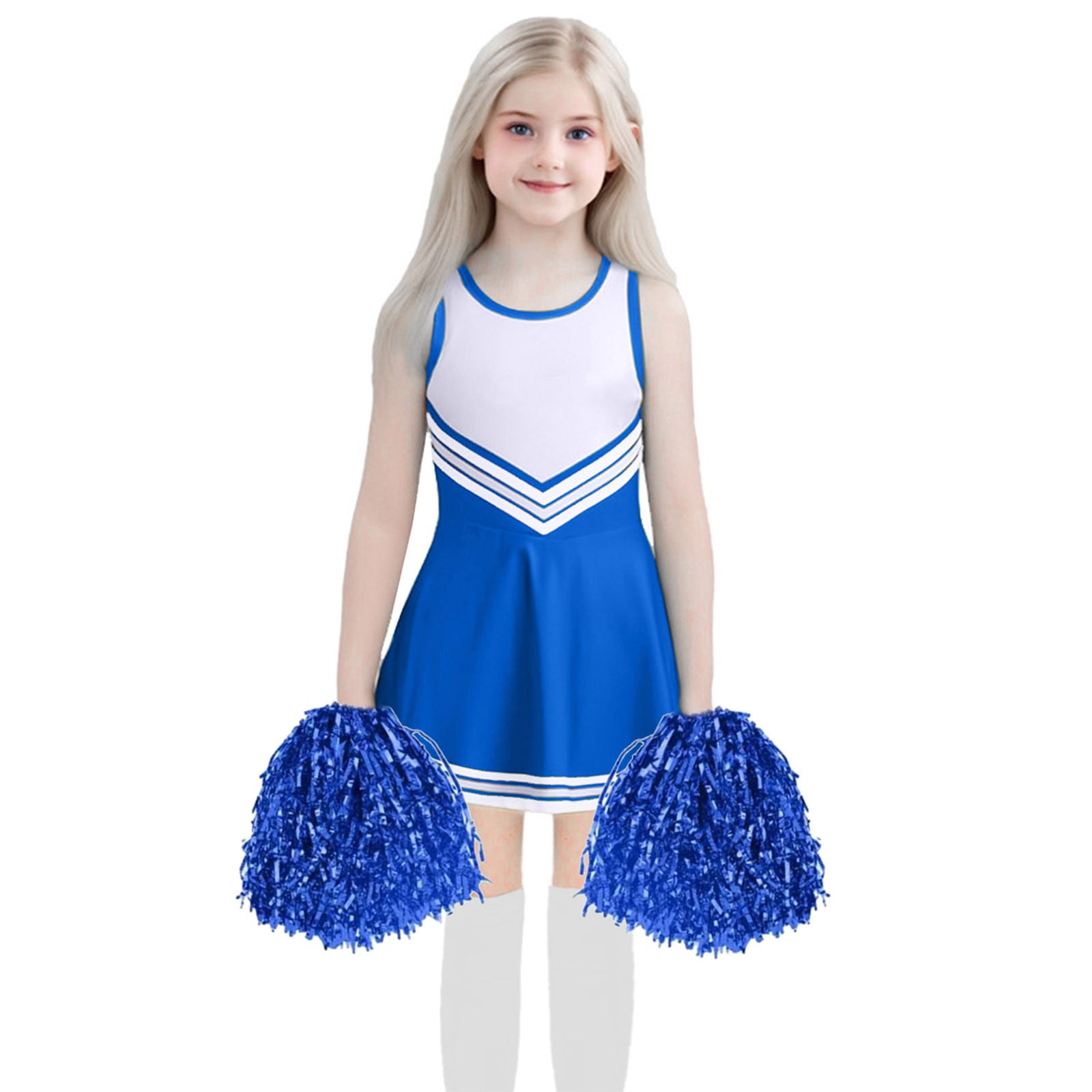 WhouRiu Big Girls Outfits Sleeveless Cheerleading Dresses with ...