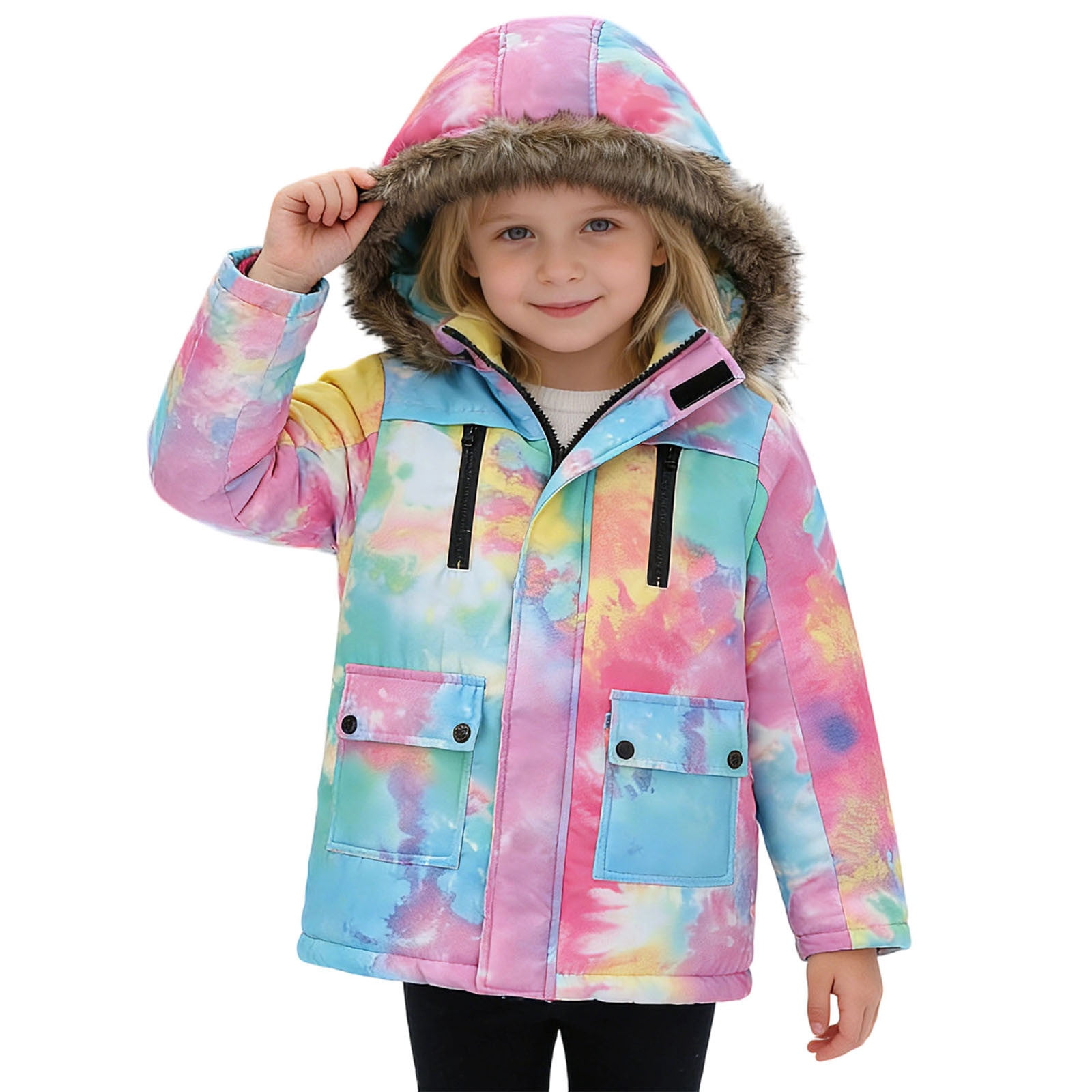 WhouRiu Little Boy Girl Winter Coat Hooded Thicken Warm Puffer Jacket ...