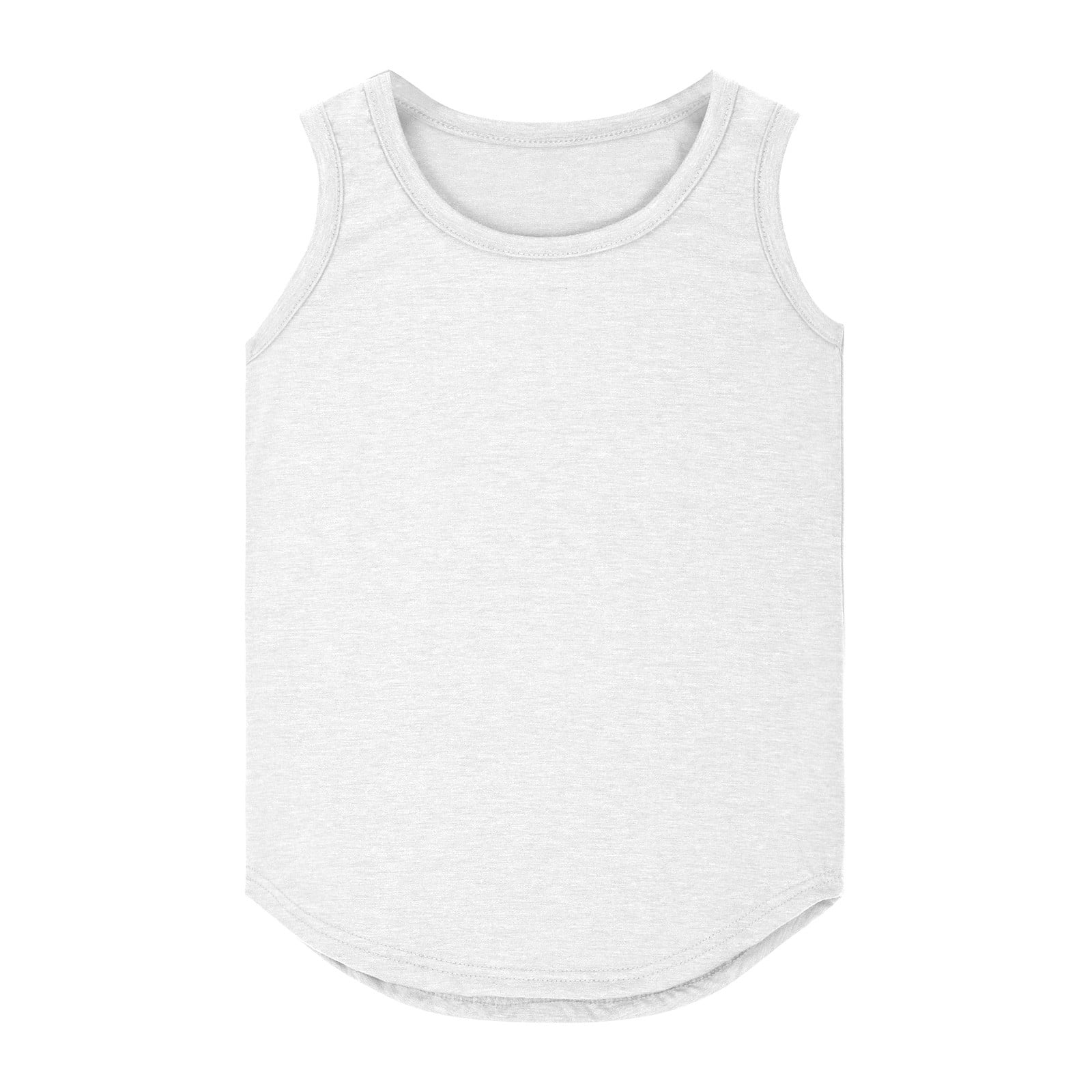 WhouRiu Little Girls T Shirts Solid Sleeveless Tank Tops Kids Summer ...