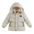 WhouRiu Toddler Boy Winter Coat Thickened Warm Full Zip Quilted Hooded ...