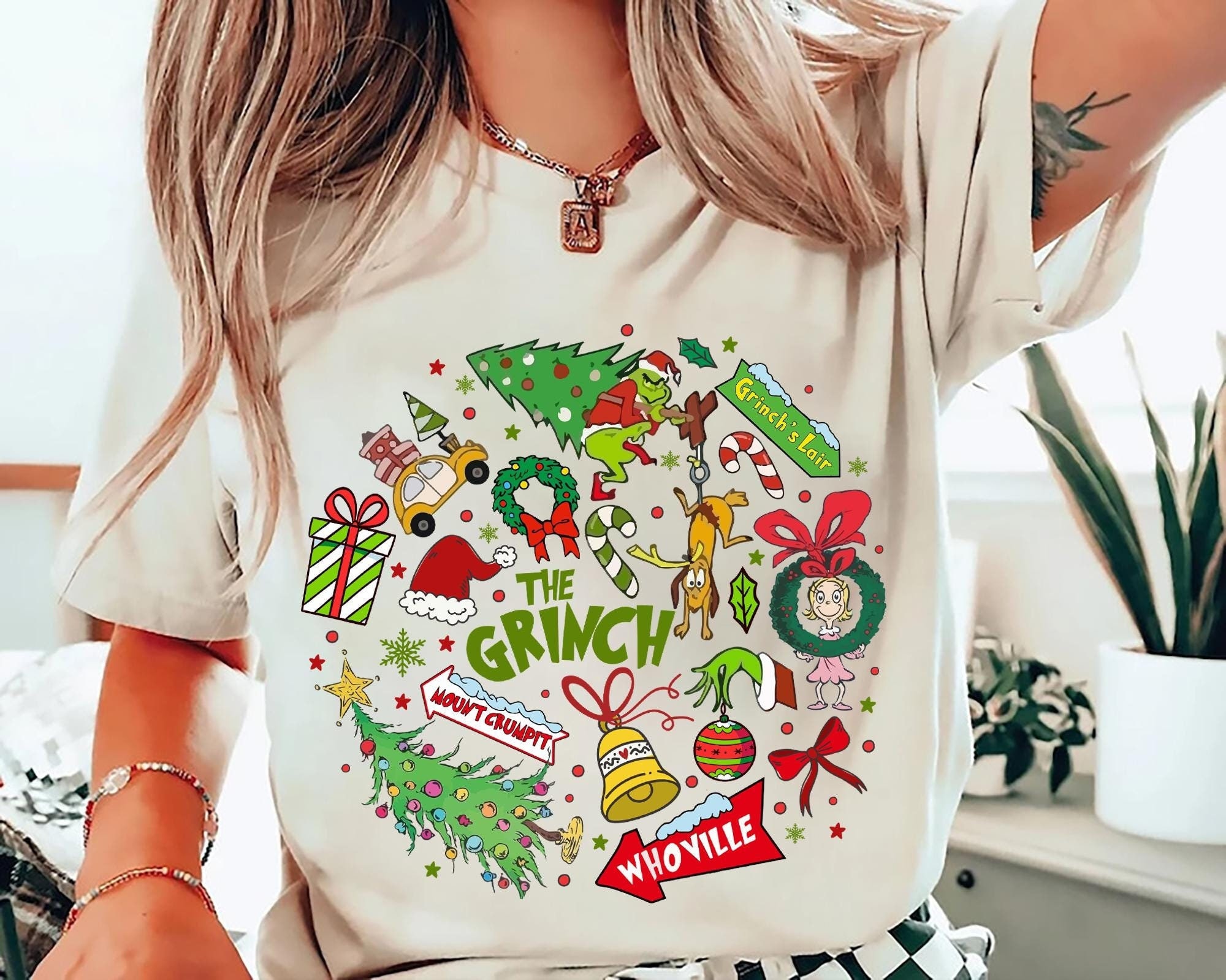 Whoville Grinch Christmas Shirt, Festive Grinch and Max Holiday Tee ...