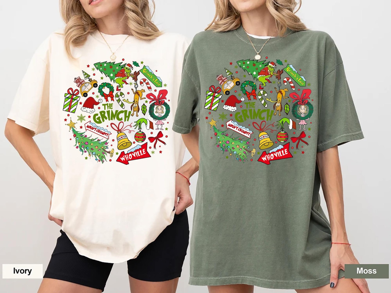 Whoville Grinch Christmas Shirt, Festive Grinch and Max Holiday Tee ...
