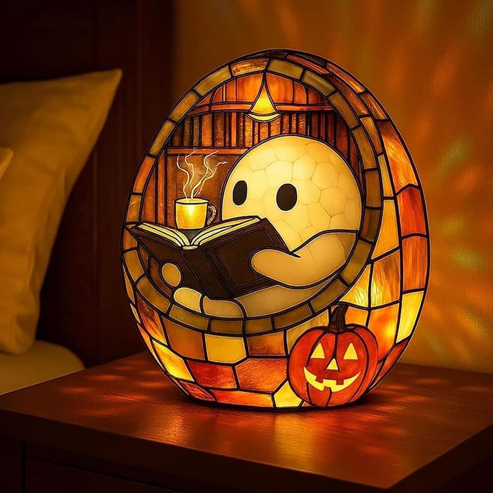 Whtty Halloween Ghost Reading Lamp 2 Piece Set Bat Pattern LED Light ...