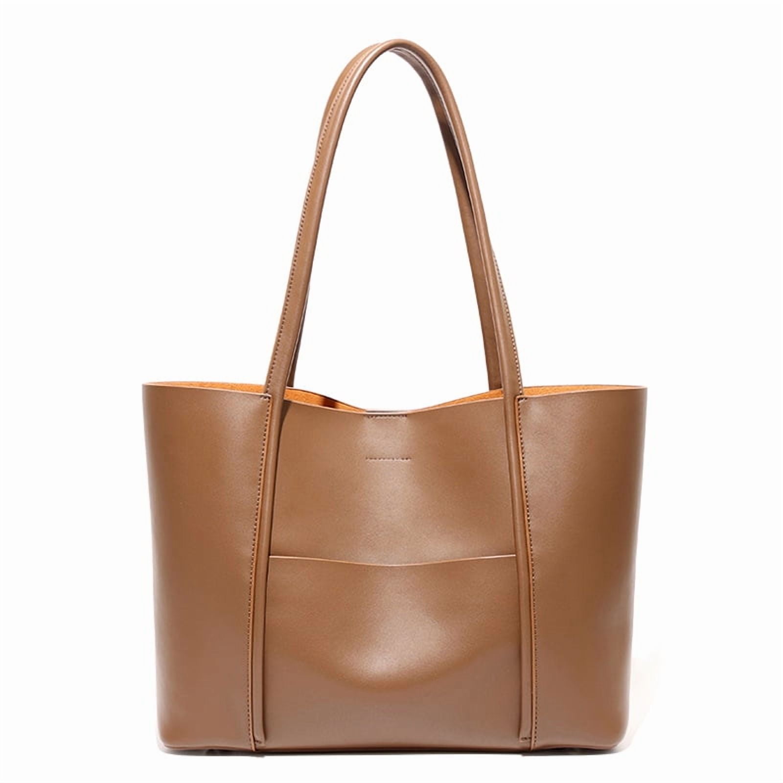 Whudwhu 2025 New Large Capacity Genuine Leather Bucket Tote Bag for ...