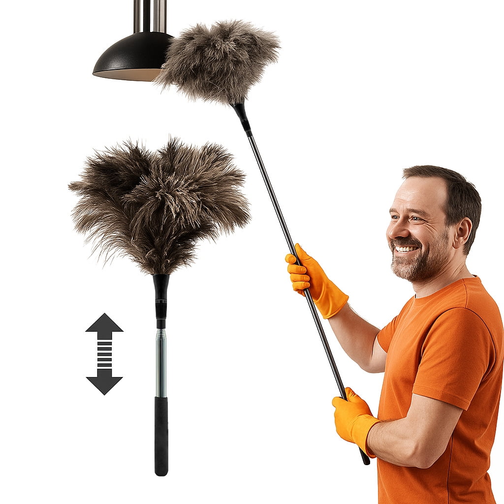 Whudwhu Extendable Ostrich Feather Duster, 39-inch Telescopic Dusting ...