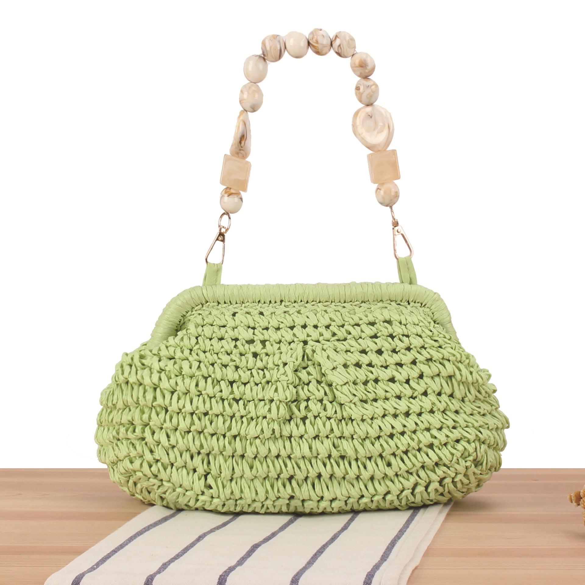 Whudwhu Stylish Paper Woven Bag for Beach Vacation and Daily Commute ...