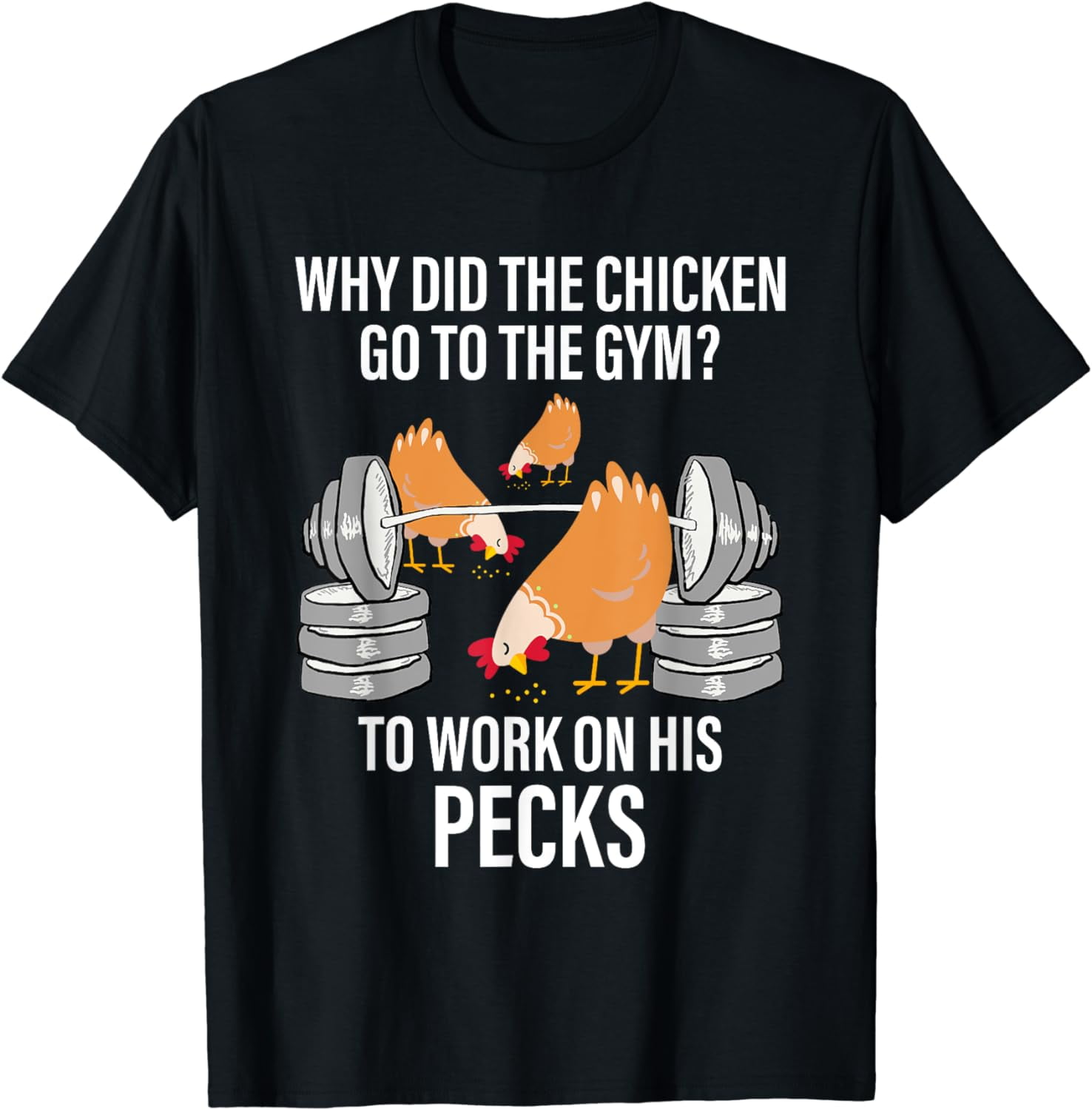 Why Did The Chicken Go To The Gym Funny Animal T-Shirt - Walmart.com