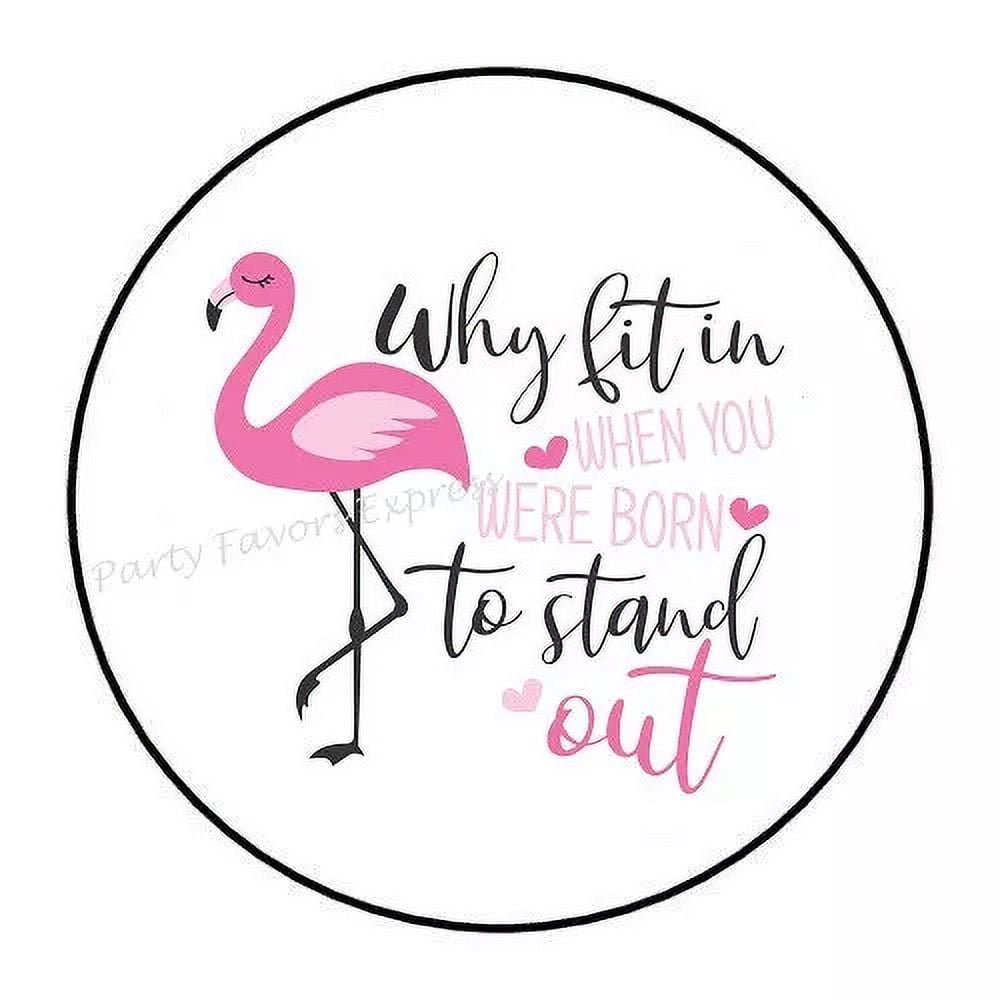 Why Fit In Flamingo Stickers Party Favors Phone Decal Water Bottle ...