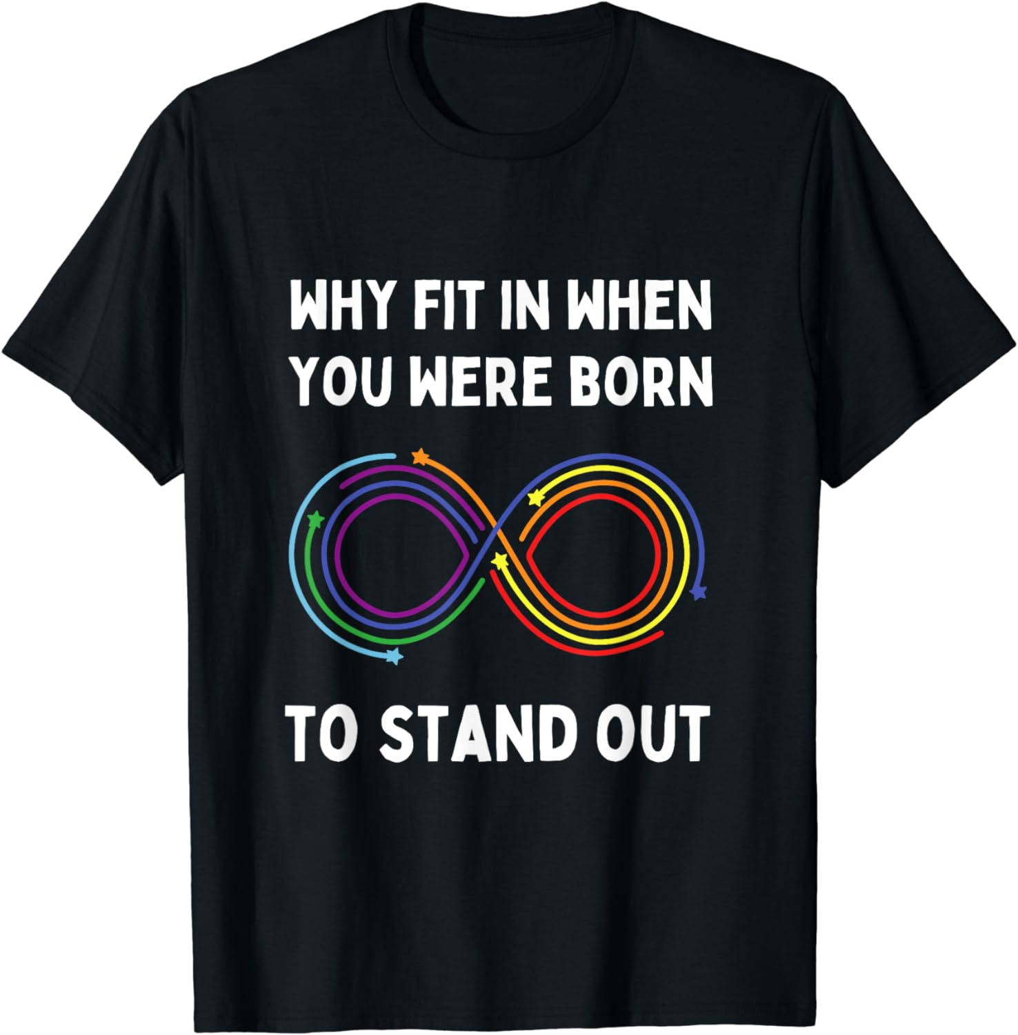 Why Fit In When You Were Born To Stand Out Autism Awareness T-Shirt ...