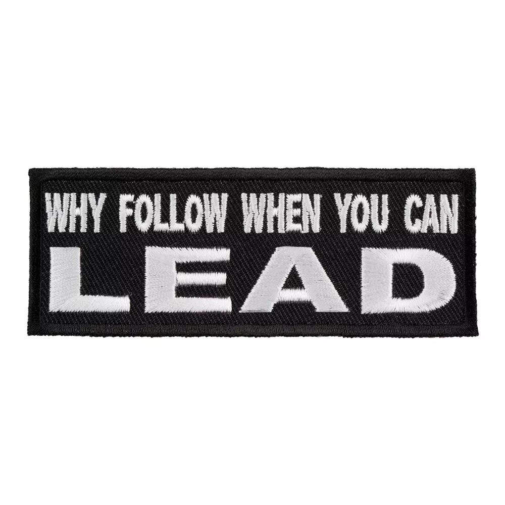 Why Follow You Can Lead Patch, Motivational Patches - Walmart.com
