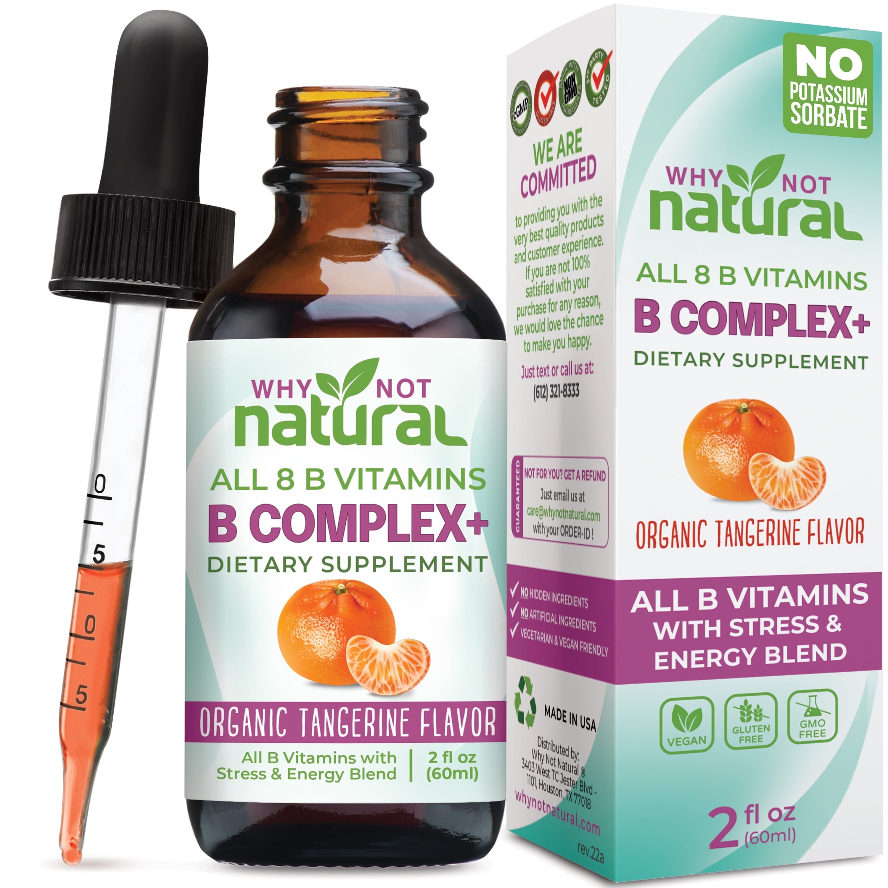 Why Not Natural Complete B Complex Liquid: 8 Essential B Vitamins ...
