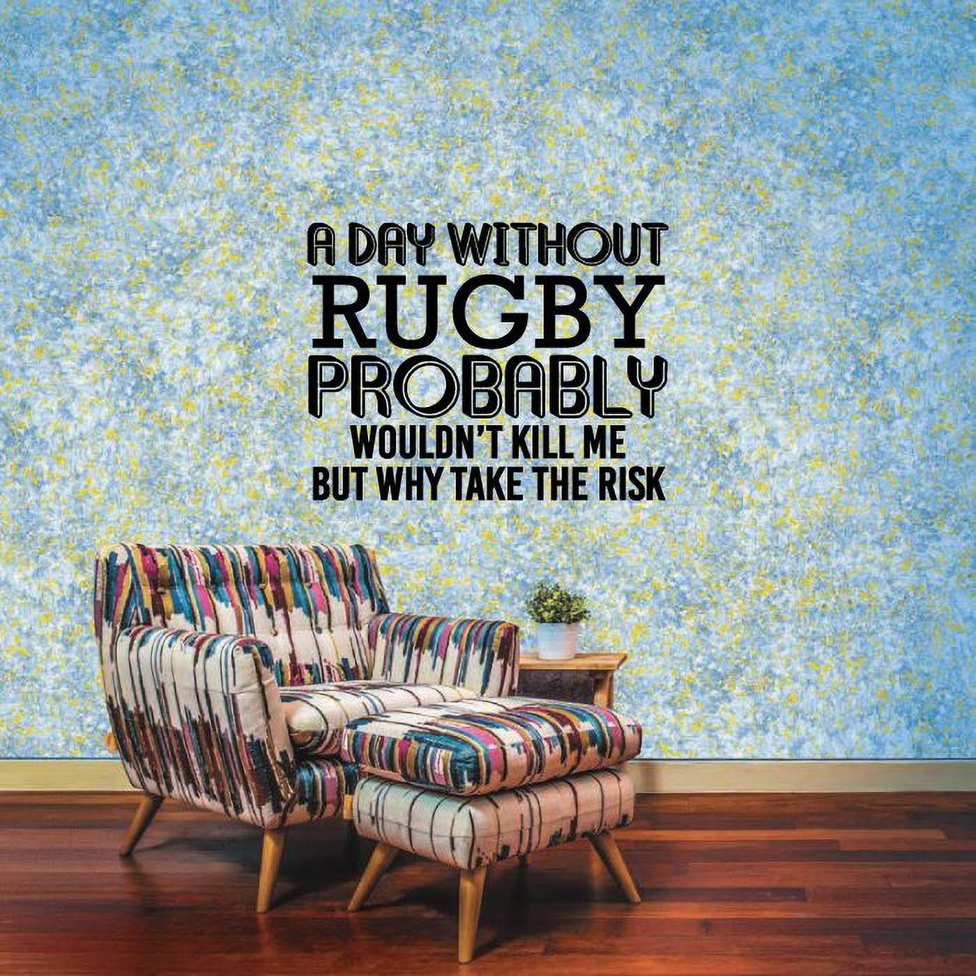Why Take The Risk Rugby Quote Wall Sticker Room Vinyl Wall Art Decals ...