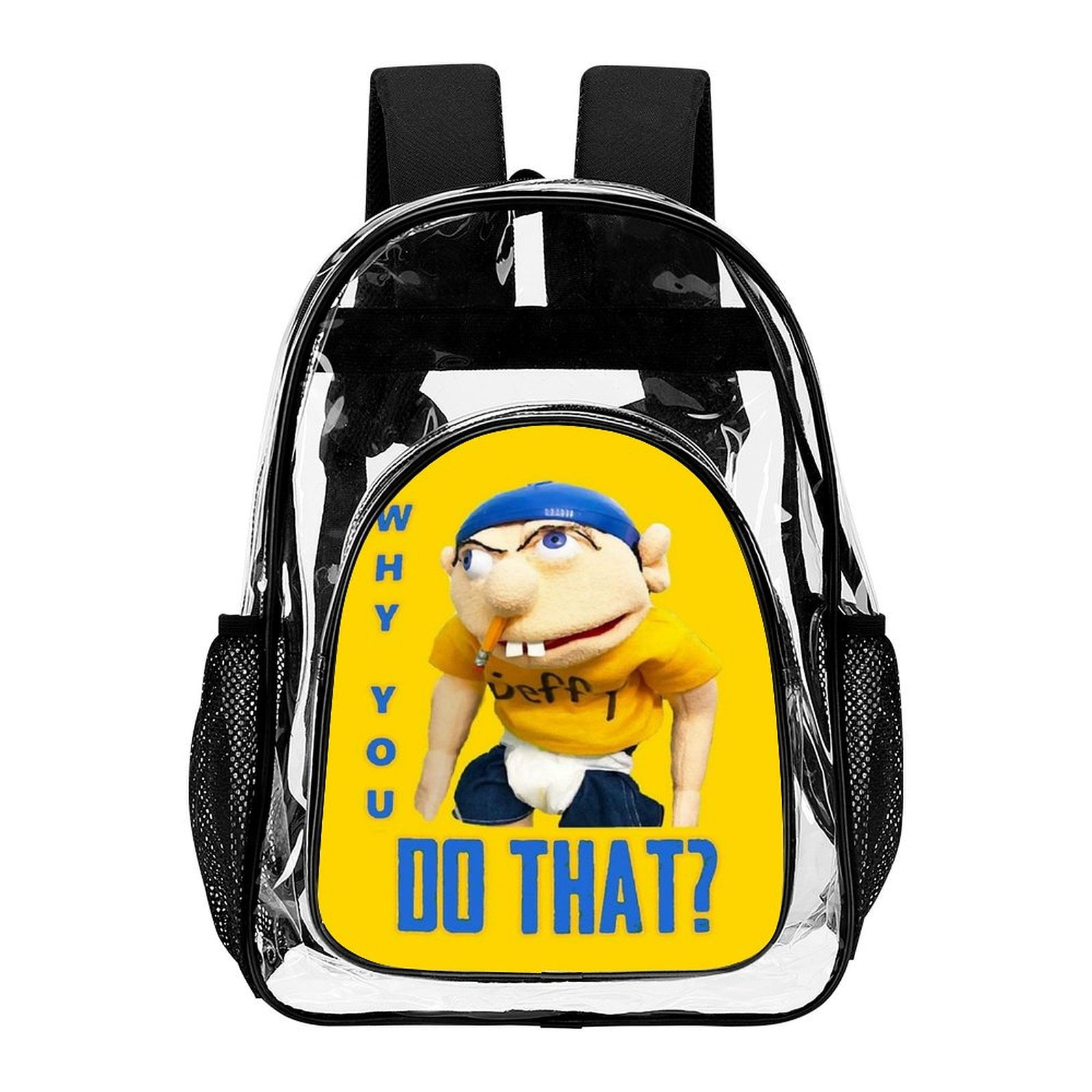 Why You Do That SML Movie Jeffy Transparent Backpack School Bag Large ...