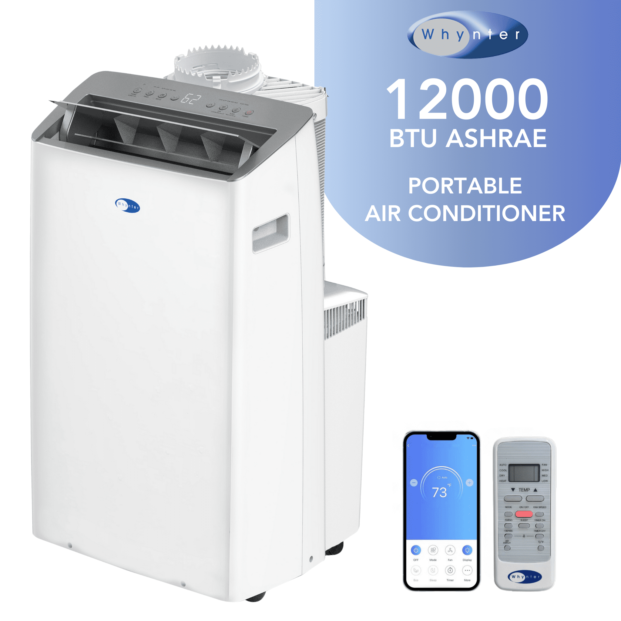Whynter ARC-1030WN 12,000 BTU Dual Hose Portable Air Conditioner with ...