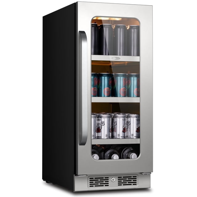 Whynter 15'' Beverage Refrigerator Cooler, 80 Cans Beverage Fridge ...