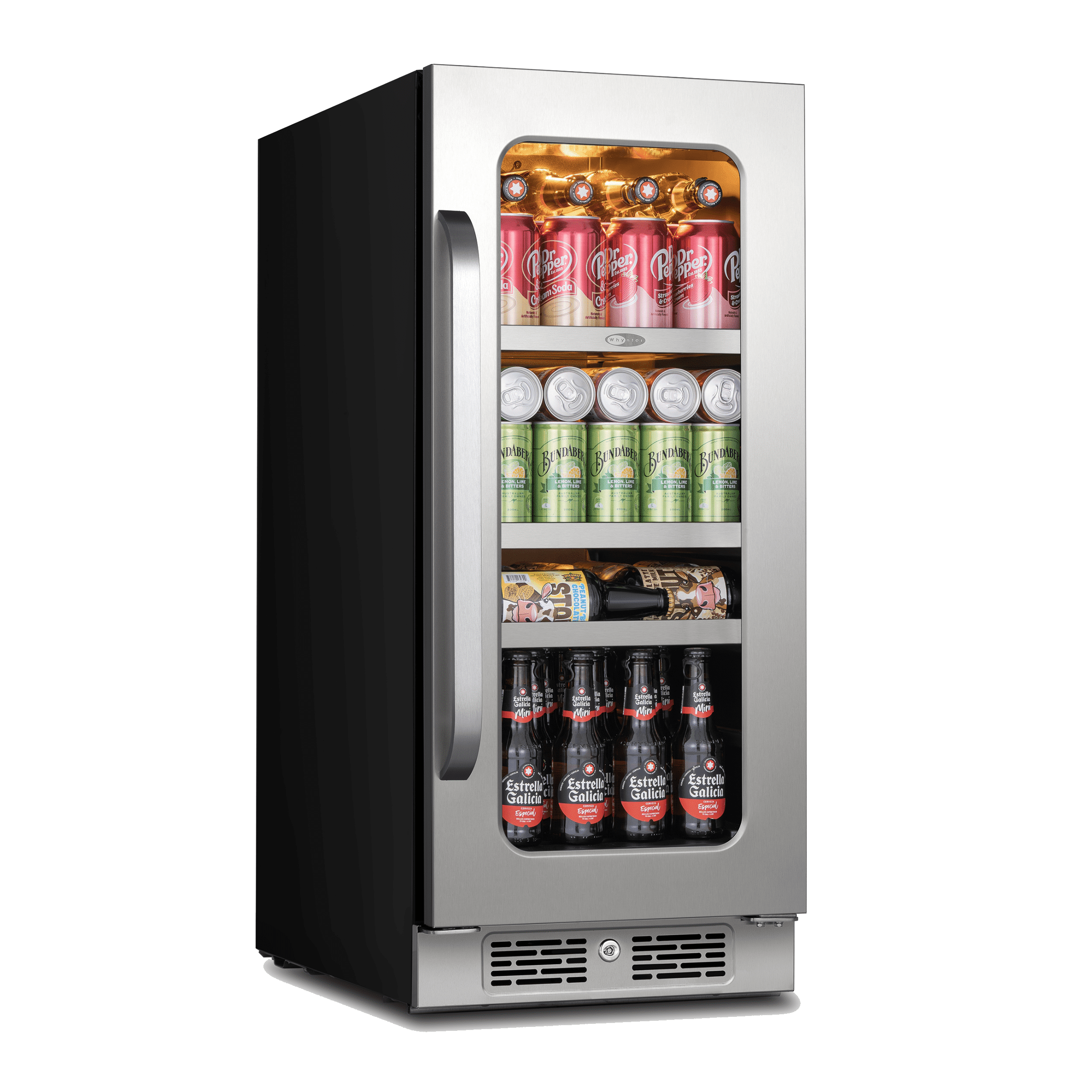 Whynter 15'' Beverage Refrigerator Cooler, 80 Cans Beverage Fridge ...