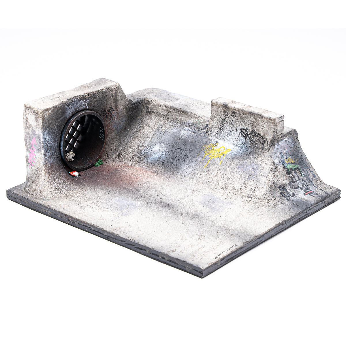 WhytMykConcrete Fingerboard Ramp - Mini Ditch Right - Walmart.com