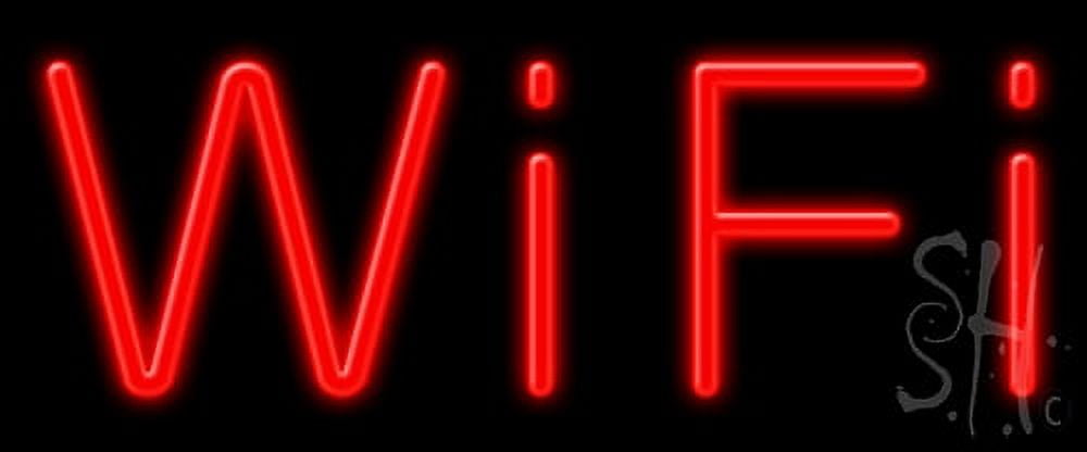 Wi Fi LED Neon Sign 6 x 15 - inches, Clear Edge Cut Acrylic Backing ...