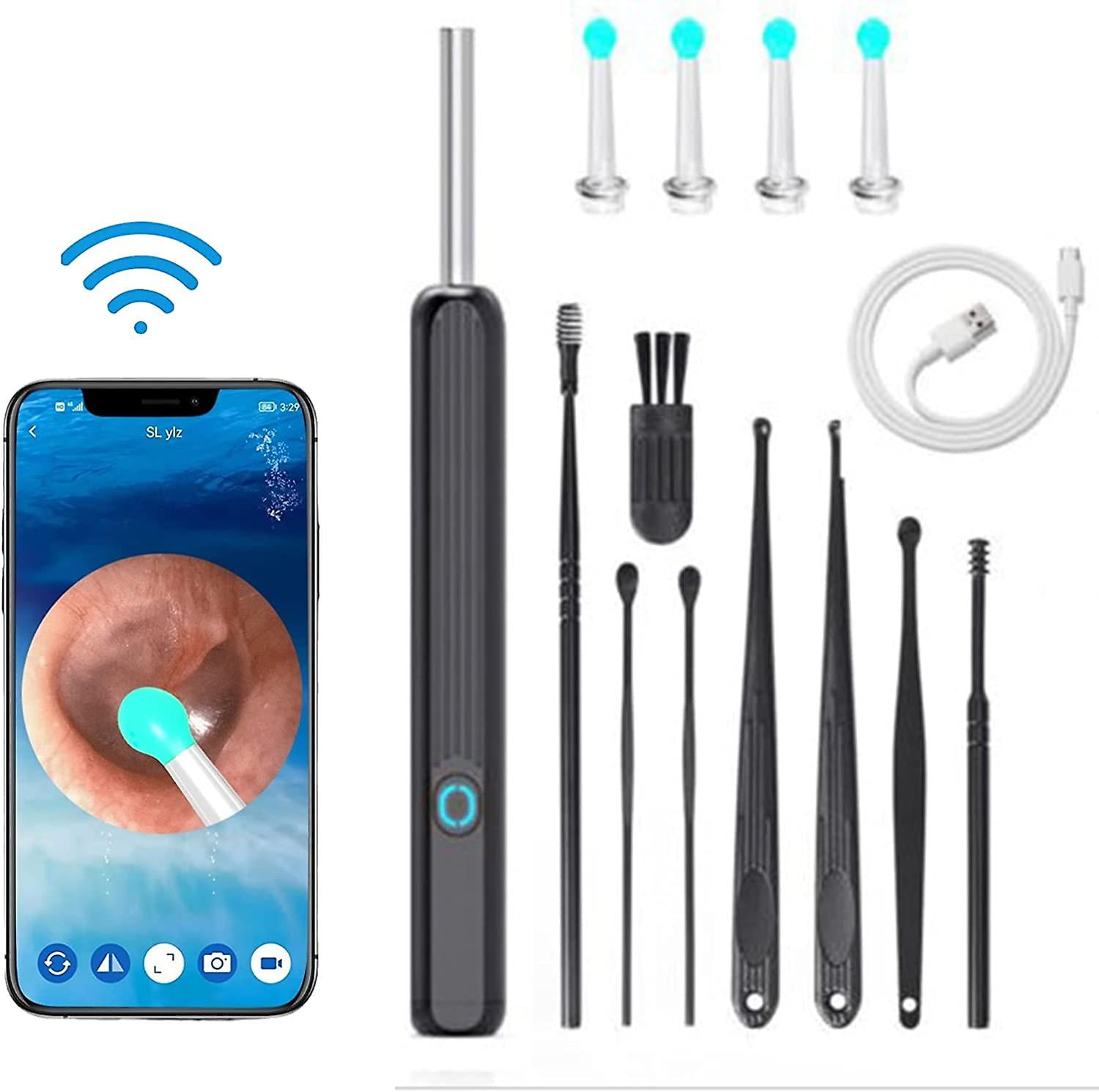 Wi-fi Visible Wax Elimination Spoon Usb 1080p Hd Load Otoscope Ear ...