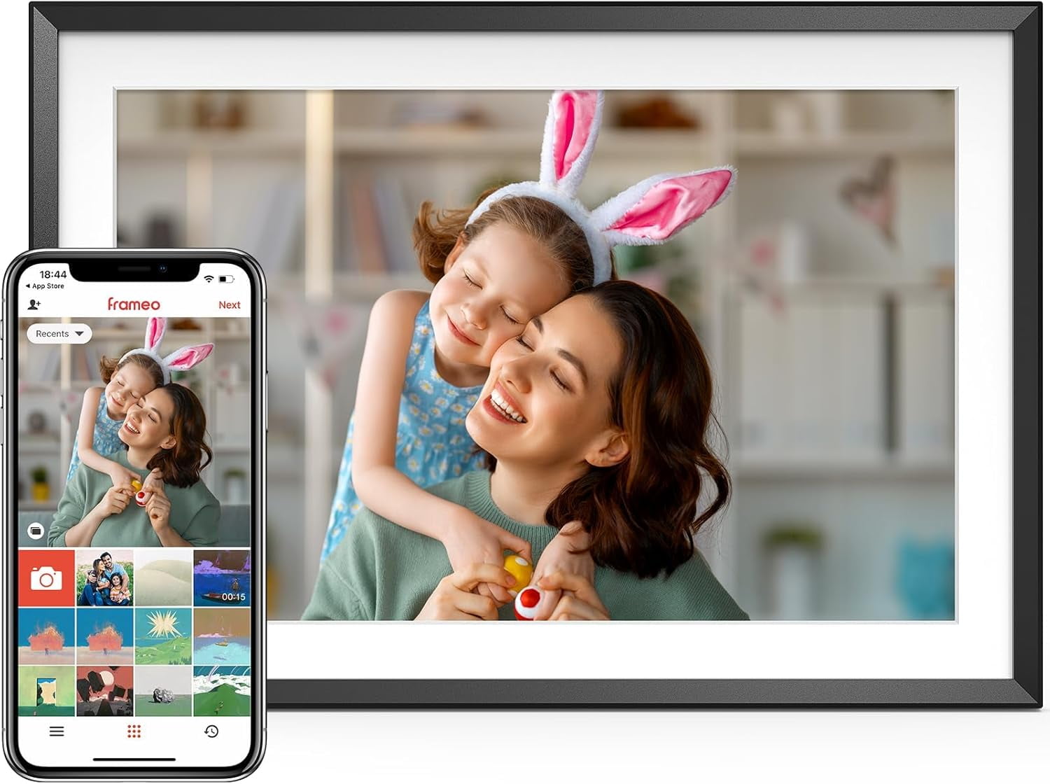 WiFi 10.1'' Digital Picture Frame with 1280x800 Resolution, Touchscreen ...